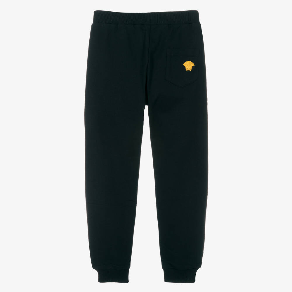 Versace - Teen Boys Black Cotton Medusa Joggers | Childrensalon Outlet