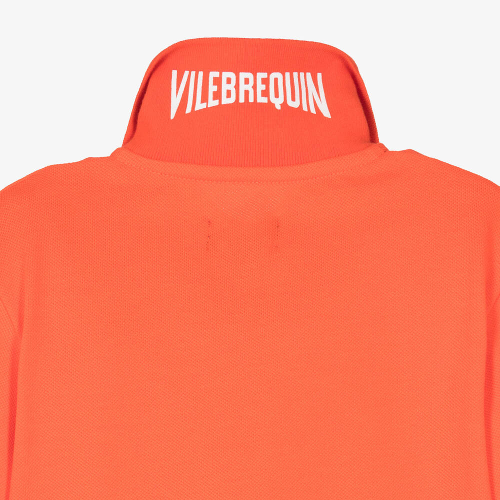 Vilebrequin - Boys Orange Cotton Piqué Polo Top | Childrensalon Outlet