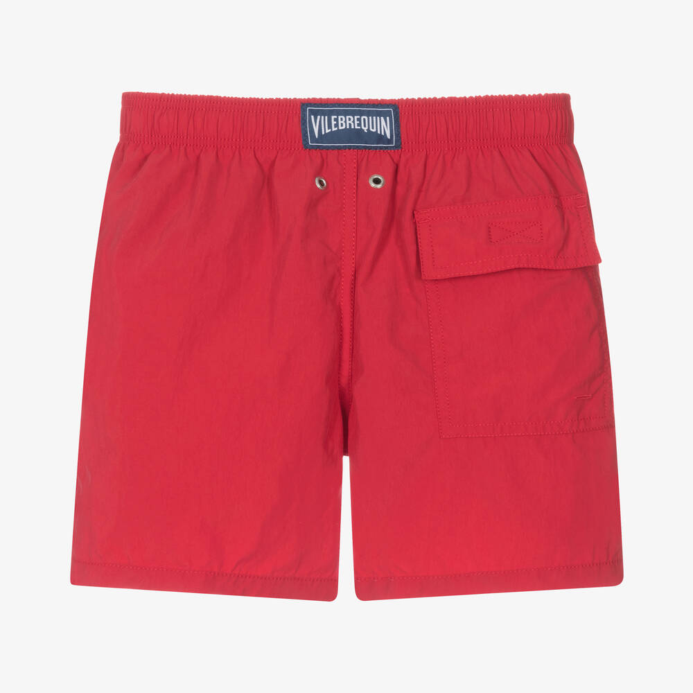 Vilebrequin - Teen Boys Red Water-Reactive Swim Shorts | Childrensalon ...
