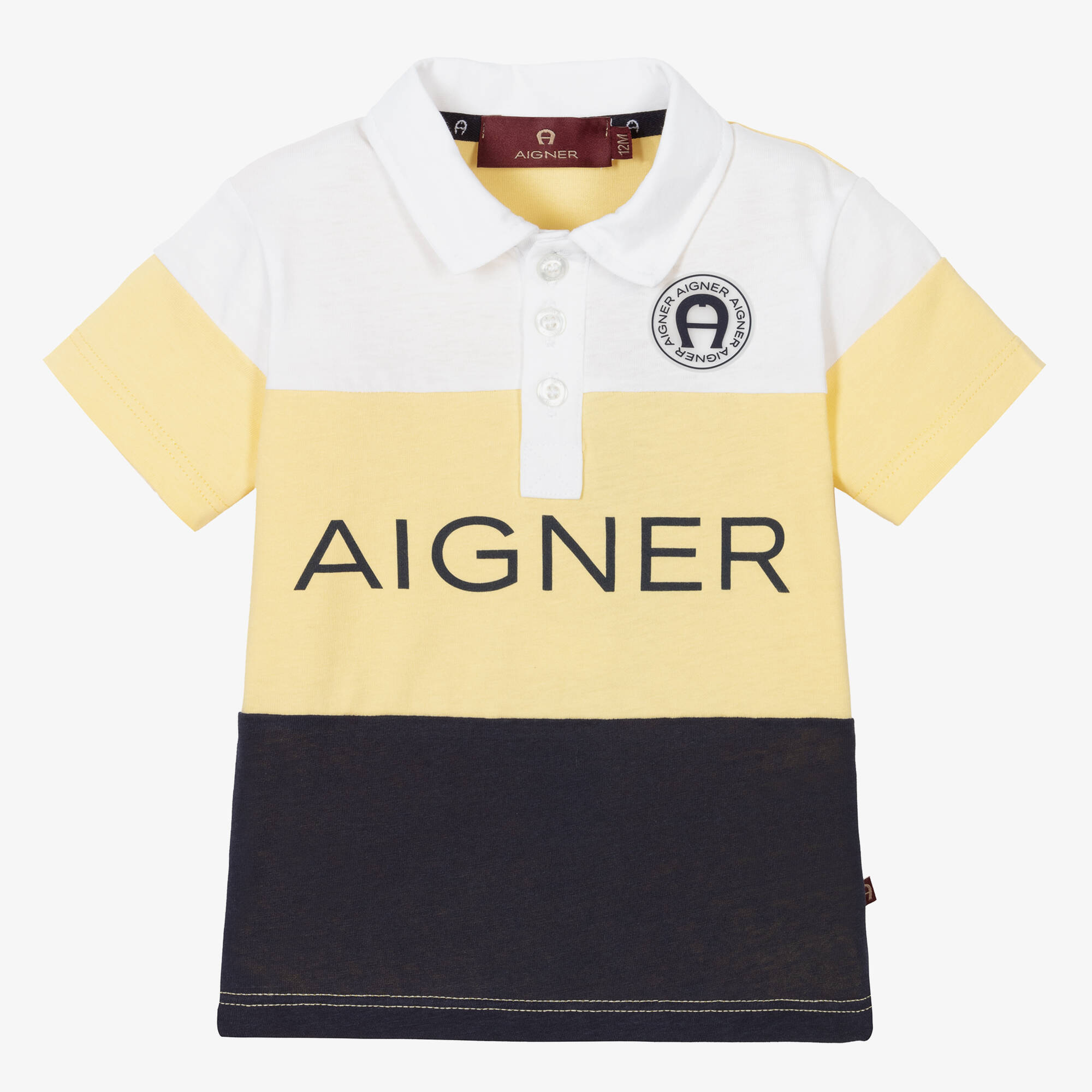 AIGNER - Baby Boys Yellow Polo Shirt | Childrensalon Outlet