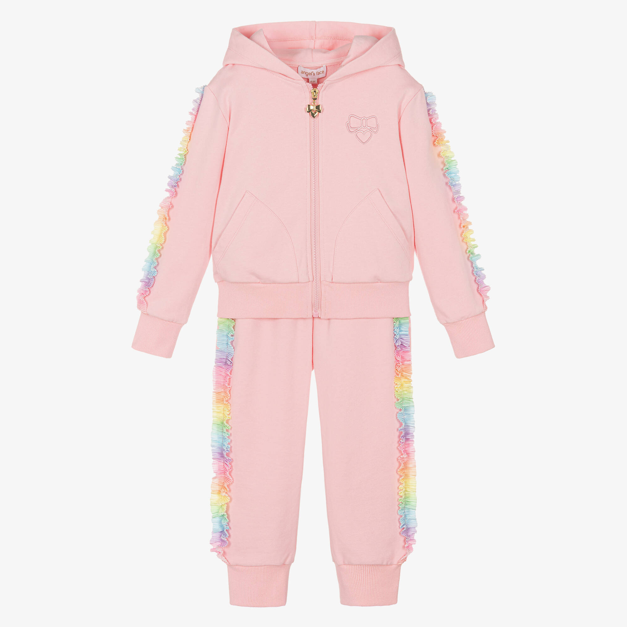 Angel's Face - Girls Fairy Pink Rainbow Ruffle Set | Childrensalon Outlet