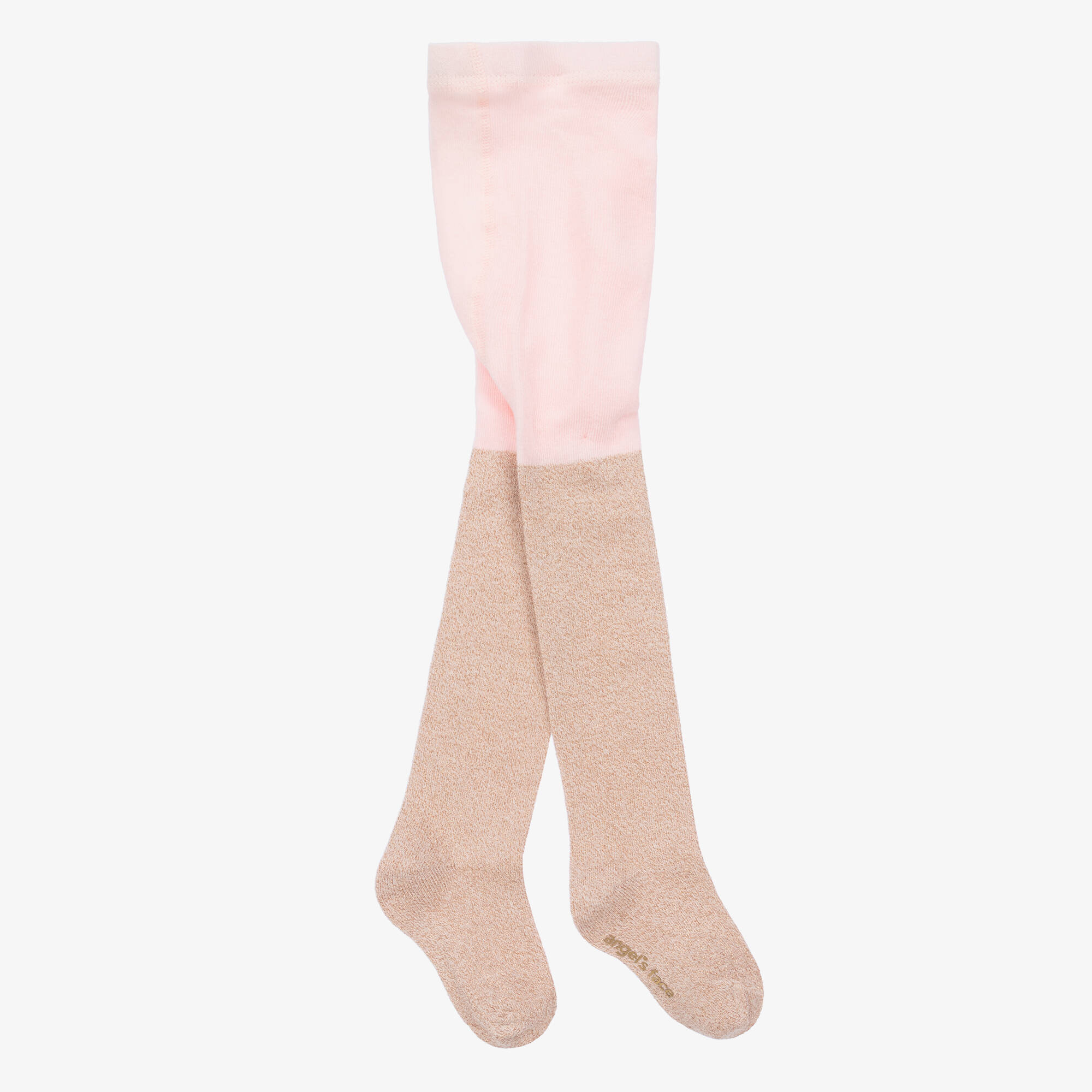 Angel's Face - Girls Glittery Rose Gold Tights | Childrensalon Outlet
