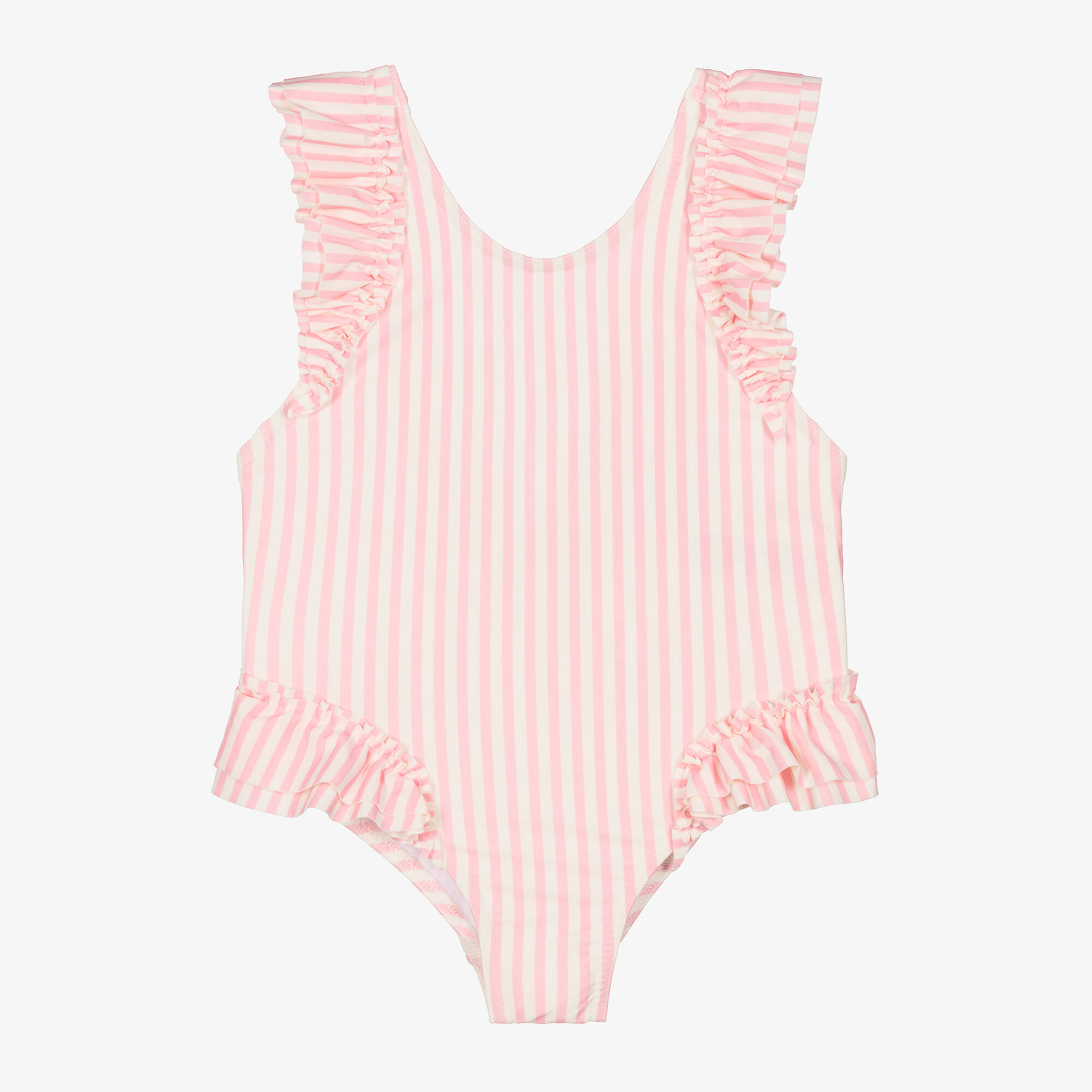 Angel's Face - Girls Ruffle Stripe Swimsuit UPF 50+ | Childrensalon Outlet