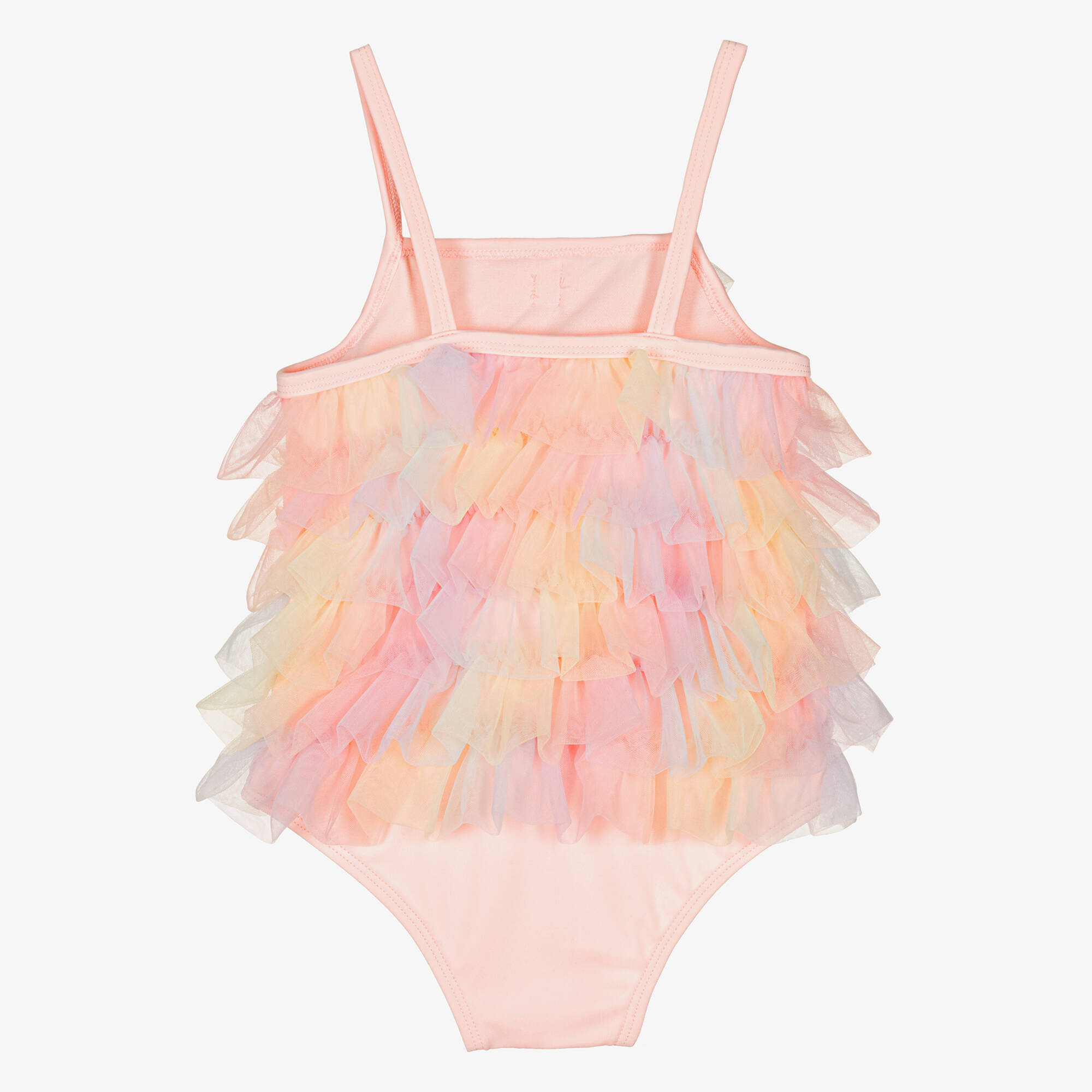 Angel's Face - Girls Soft Pink Ruffle Swimsuit | Childrensalon Outlet