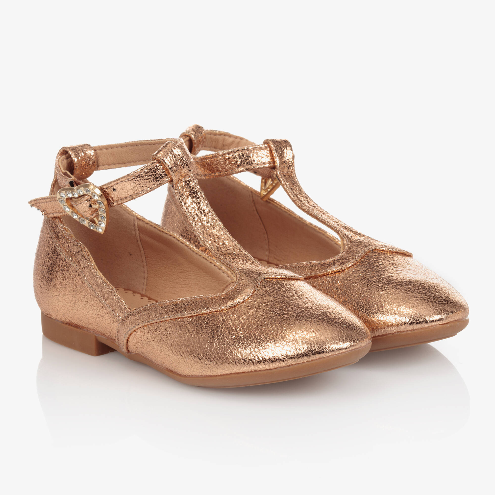 Angel's Face - Teen Girls Rose Gold Bar Shoes | Childrensalon Outlet