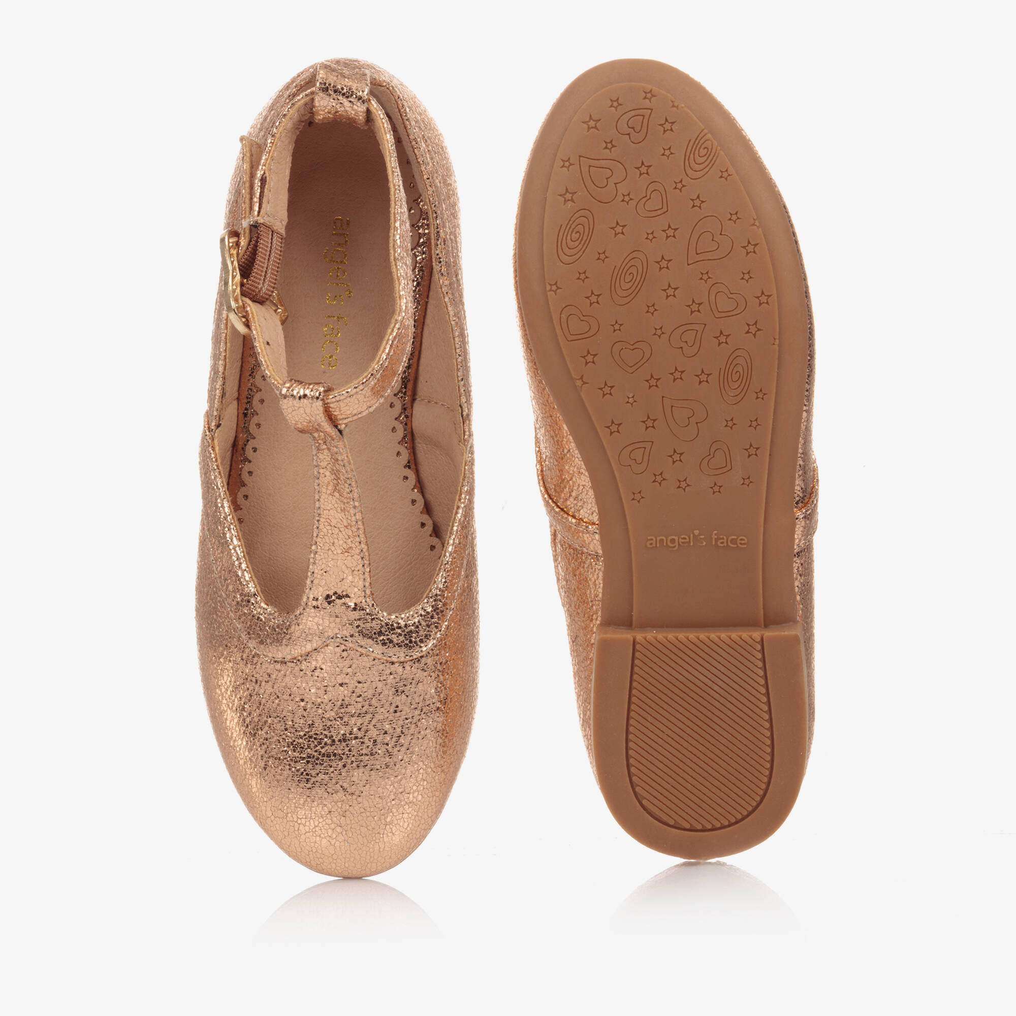 Angel's Face - Teen Girls Rose Gold Bar Shoes | Childrensalon Outlet