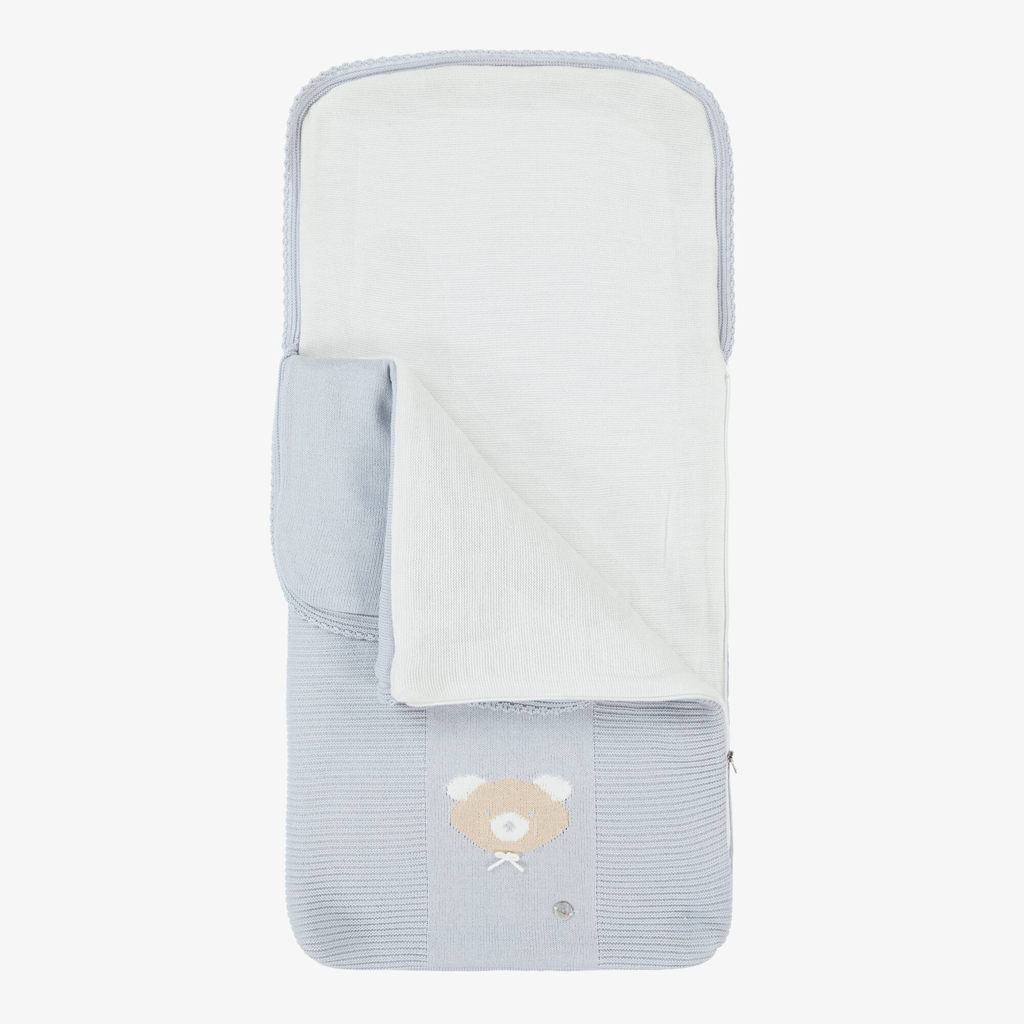 Artesanía Granlei - Boys Snuggly Knit Bear Cocoon | Childrensalon Outlet