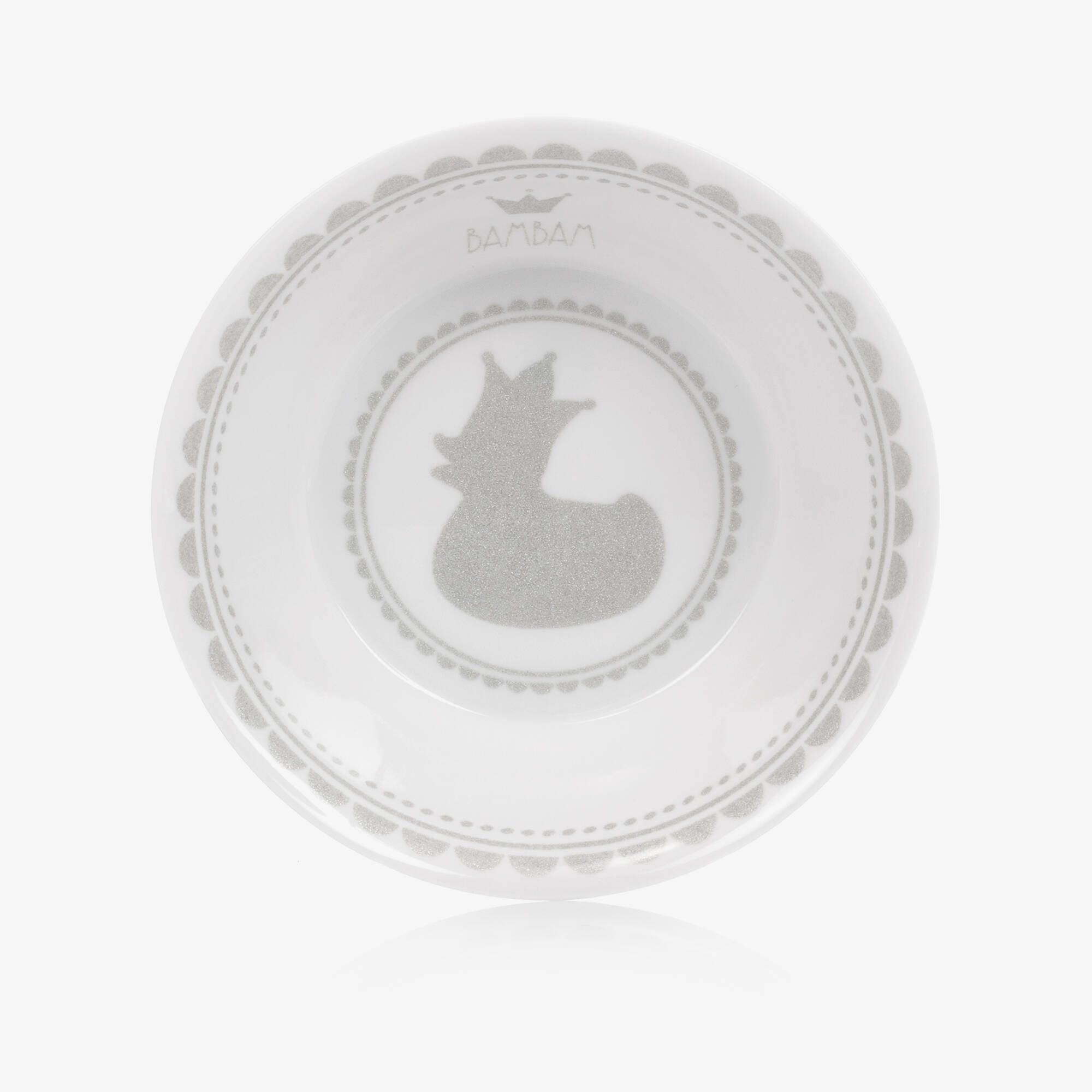 Bam Bam - White & Silver Melamine Dining Set | Childrensalon Outlet