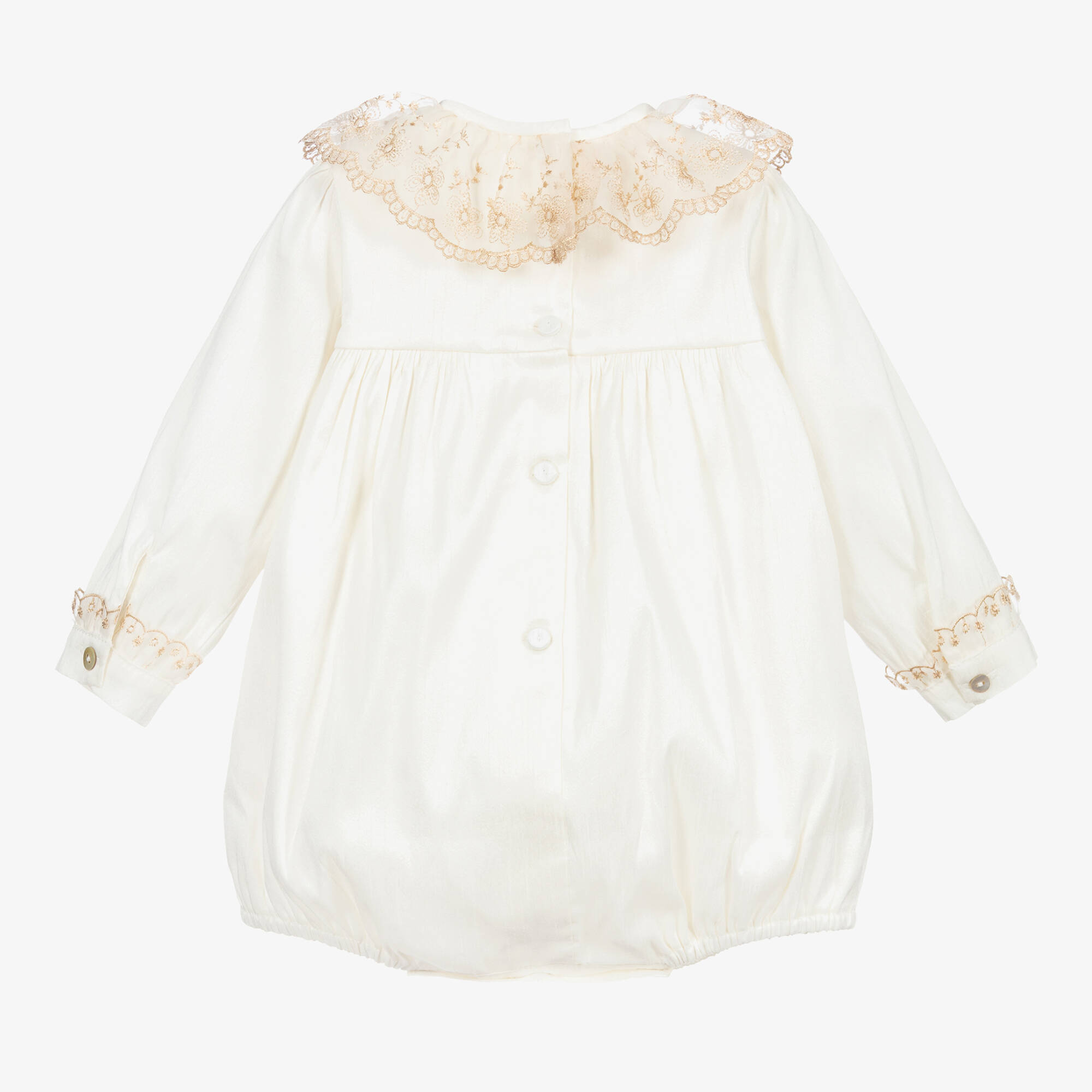 Beatrice & George - Ivory Hand-Smocked Ceremony Shortie | Childrensalon ...