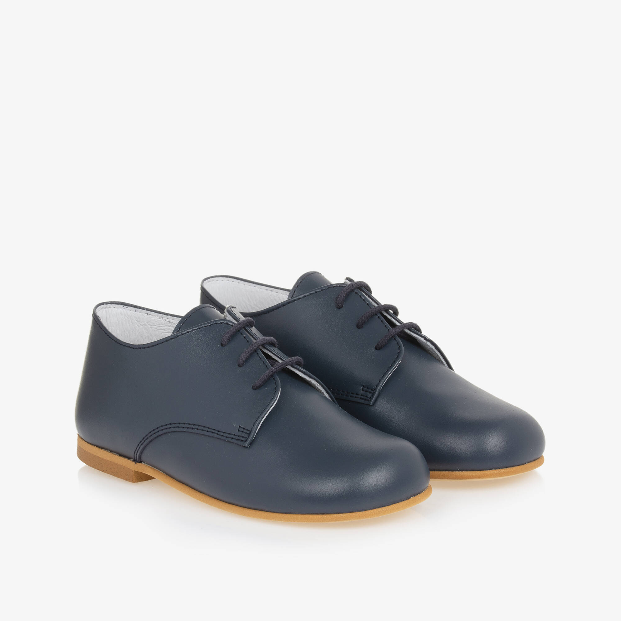 Beatrice & George - Navy Lace-Up Leather Brogues for Boys ...