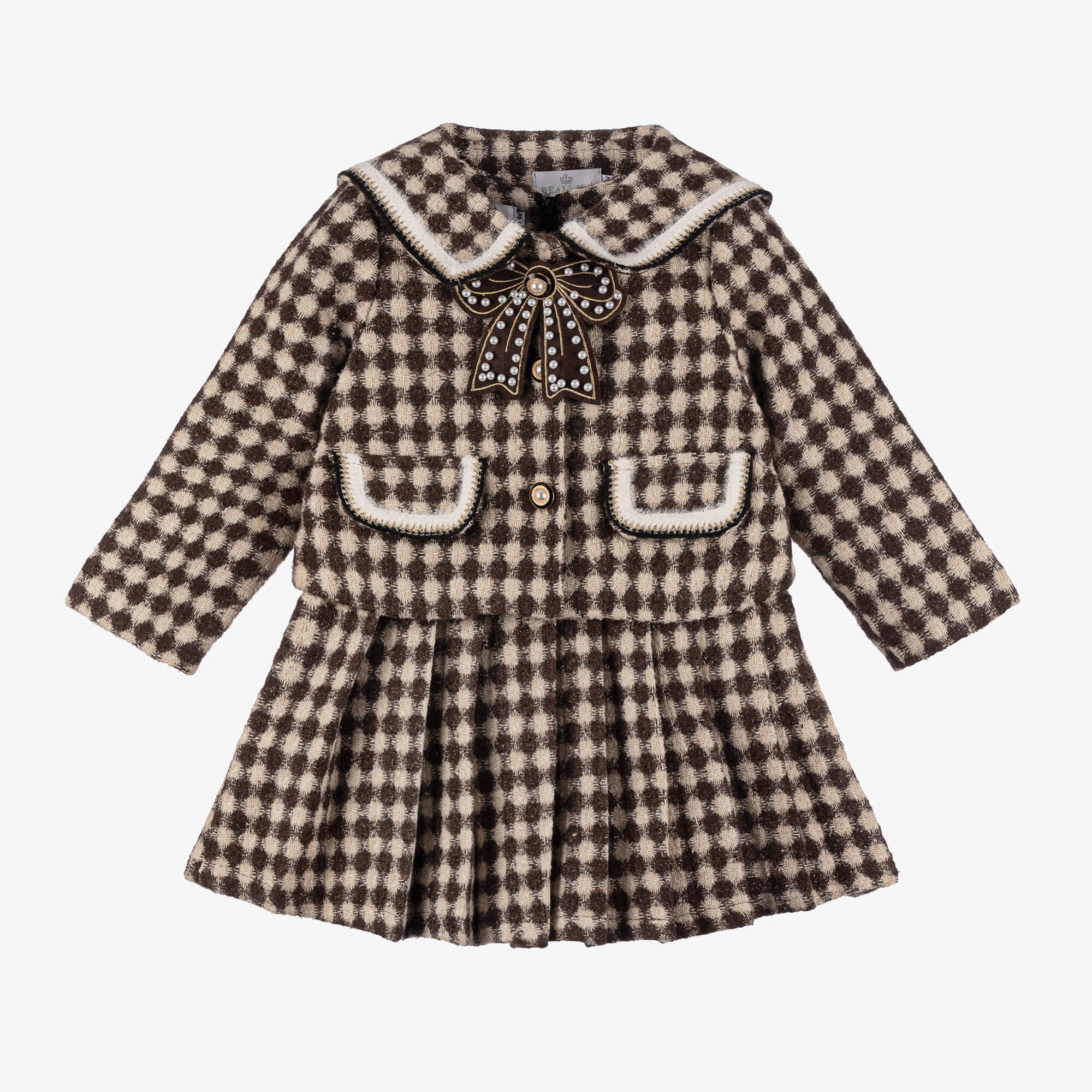 Beau KiD - Girls Plaid Bow Dress Ensemble | Childrensalon Outlet