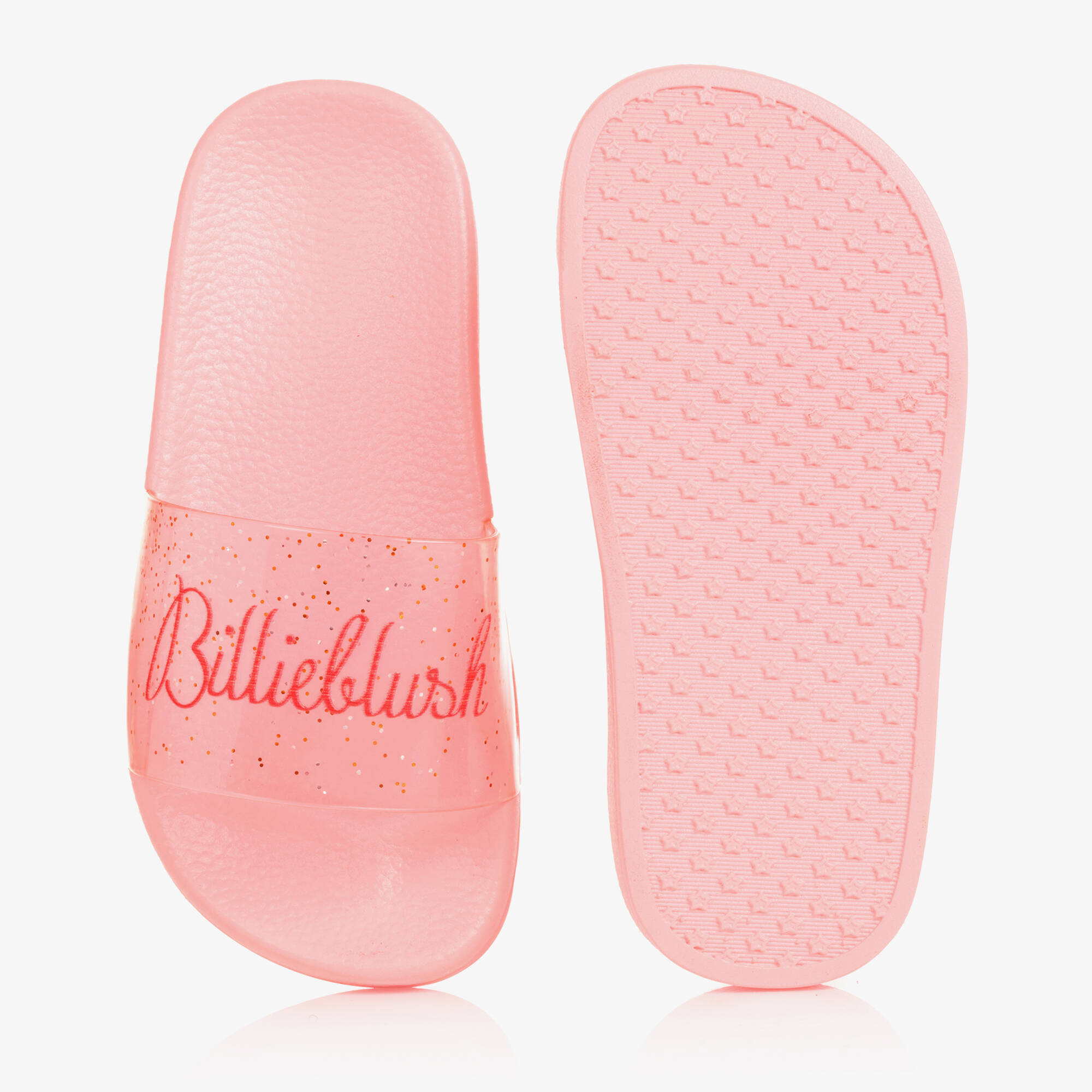 Billieblush - Girls Pink Glitter Logo Sliders | Childrensalon Outlet