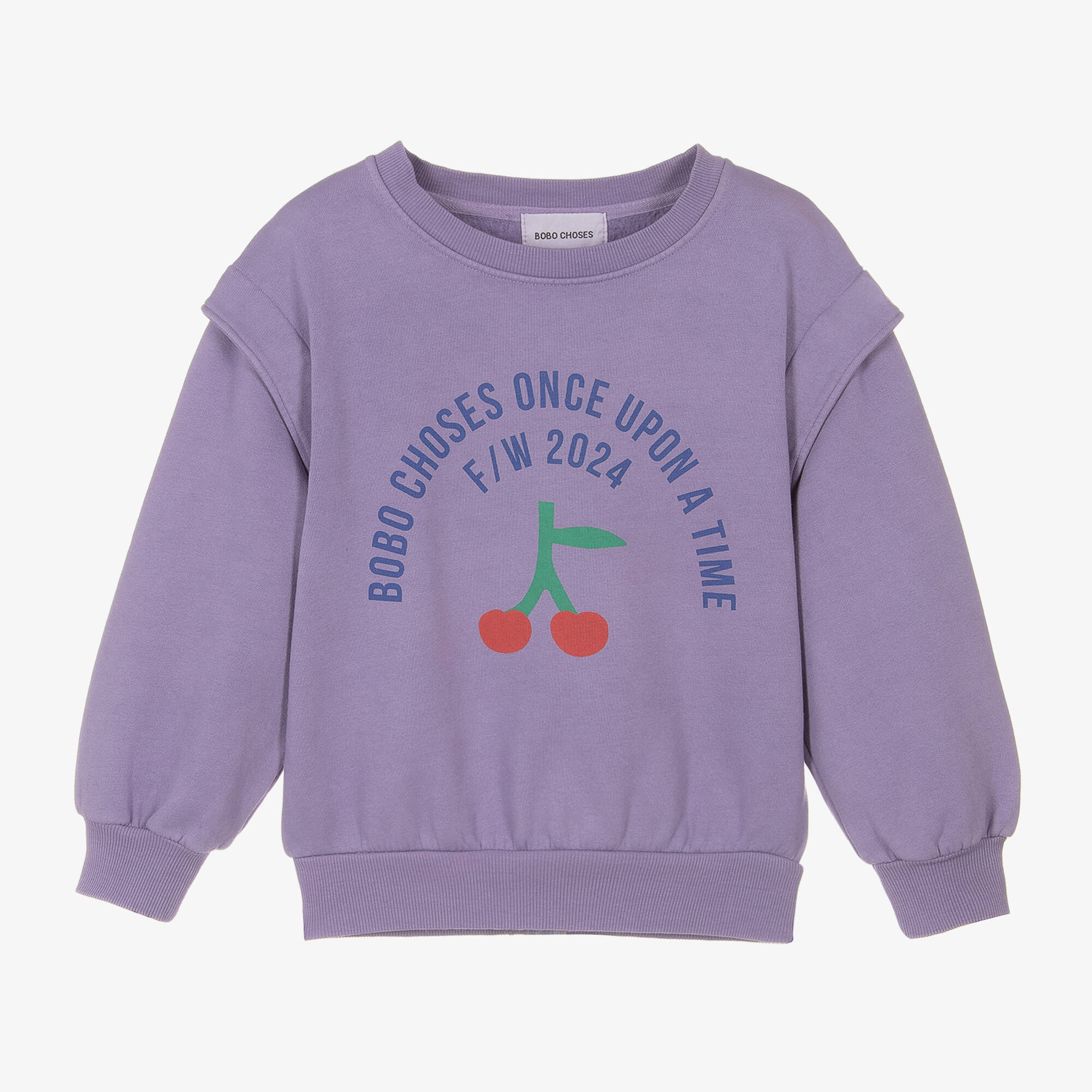 Bobo Choses - Girls Lilac Cherry Print Jumper | Childrensalon Outlet