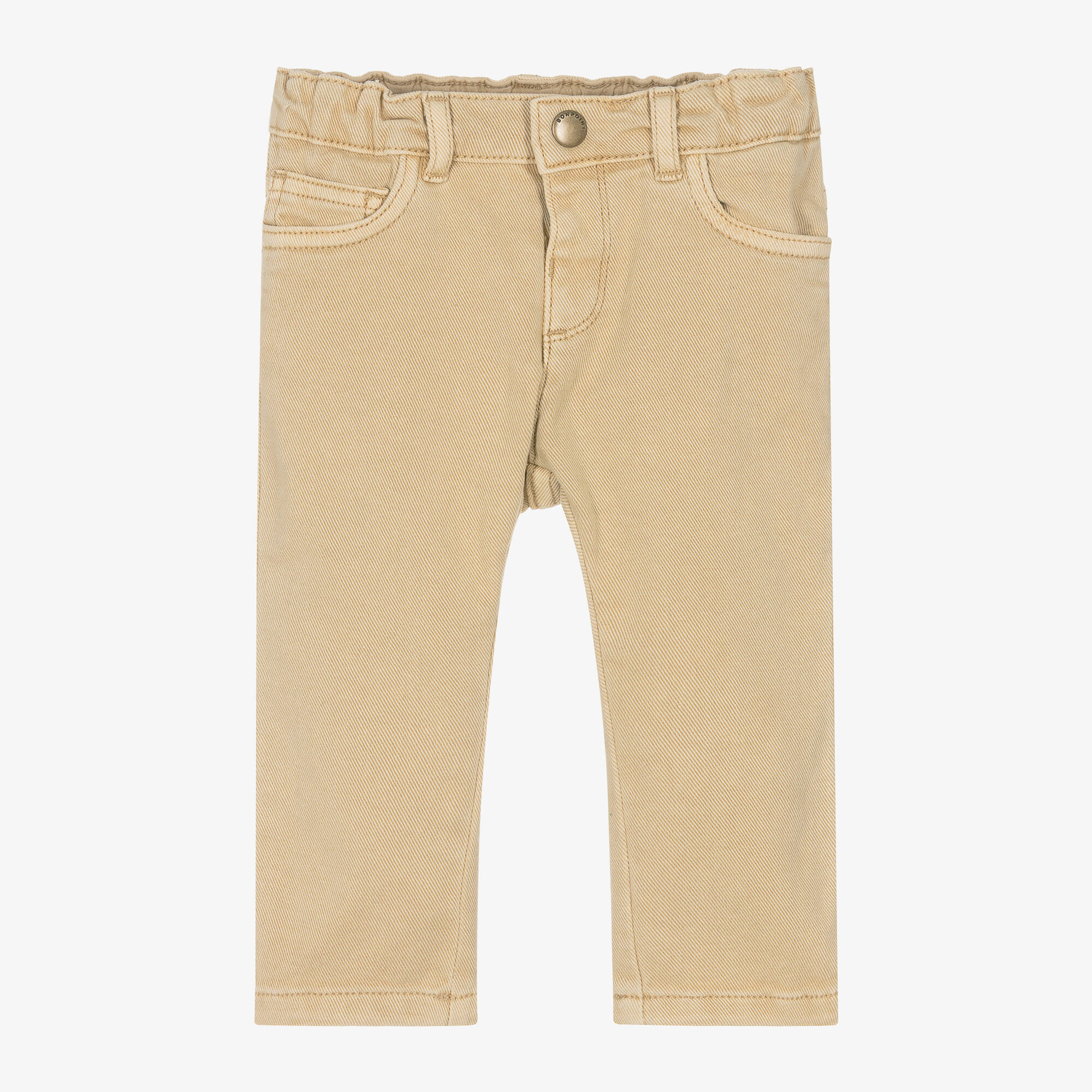 Bonpoint - Boys Beige Cotton Twill Trousers | Childrensalon Outlet