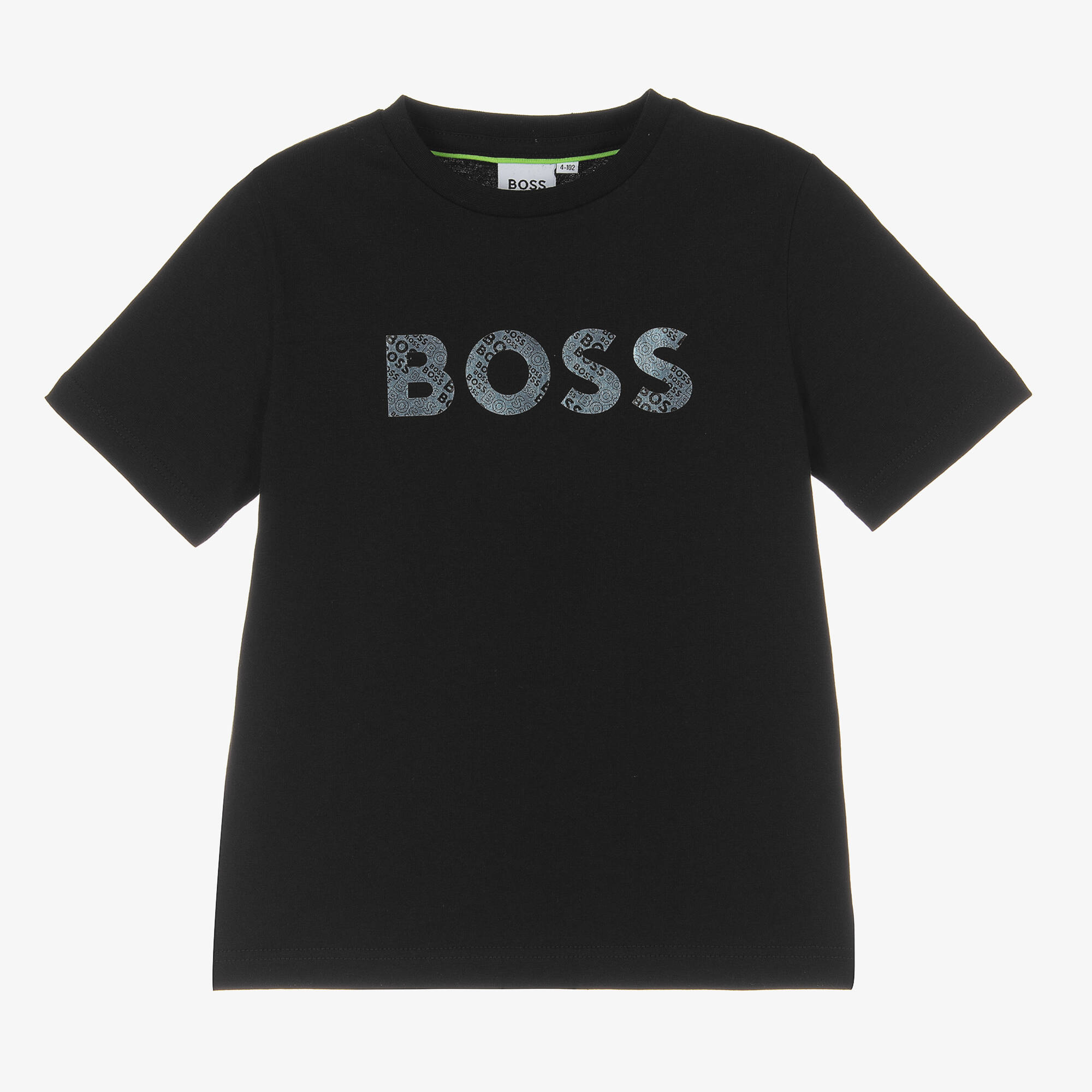 BOSS - Boys Black Cotton Logo T-Shirt | Childrensalon Outlet