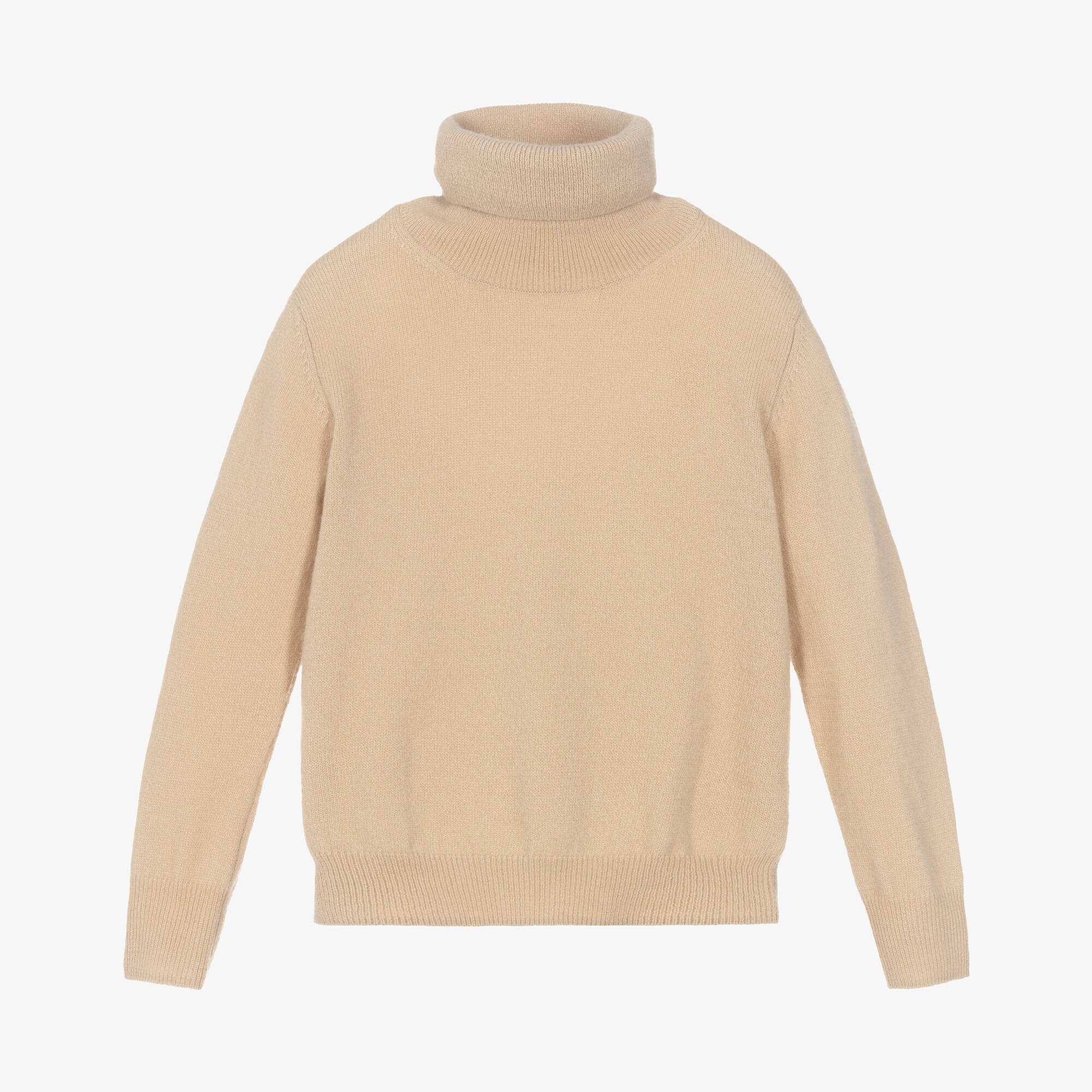 Il Gufo - Boys Beige Wool Roll Neck Sweater | Childrensalon Outlet