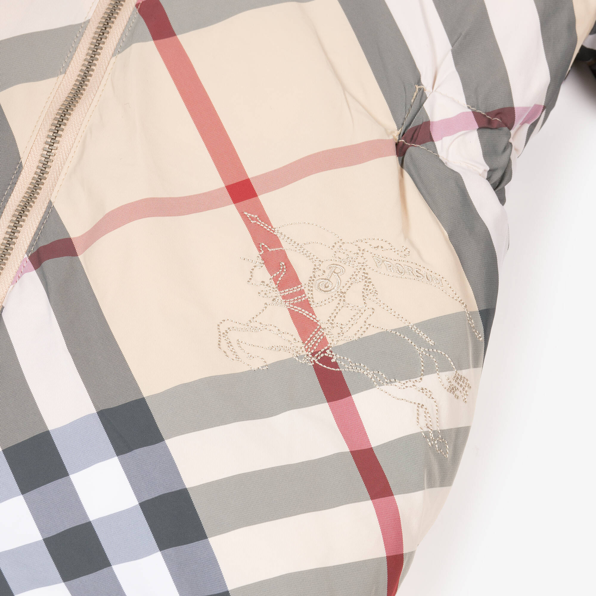 Burberry - Boys Beige Check Padded Snowsuit | Childrensalon Outlet