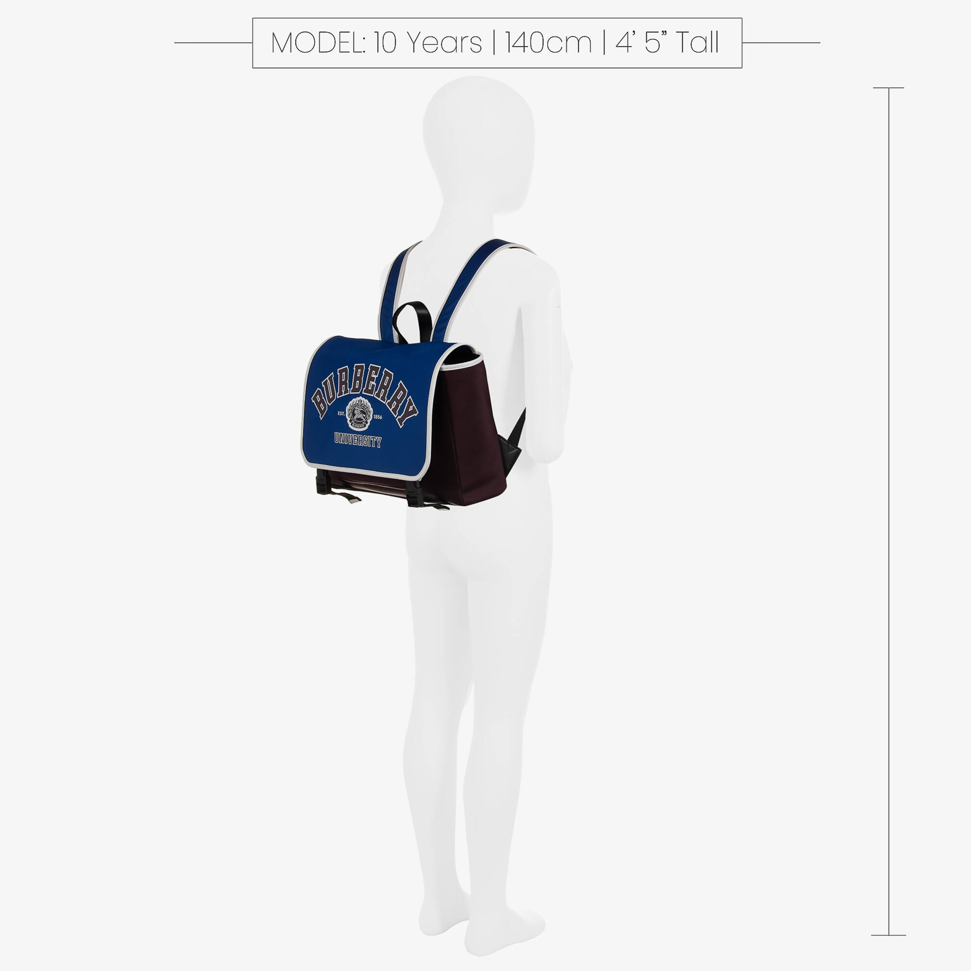 Burberry - Boys Blue & Purple Heritage Backpack | Childrensalon Outlet