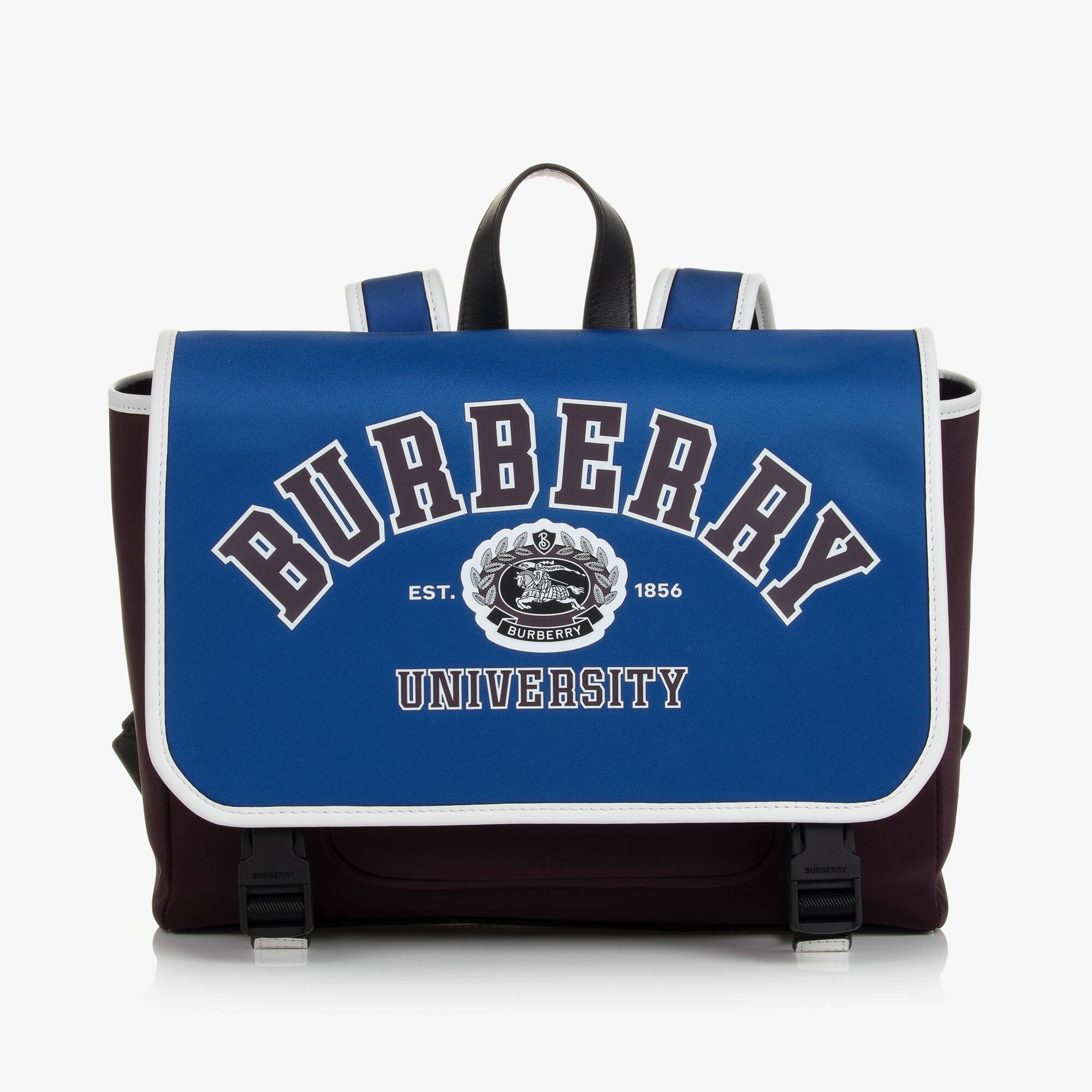 Burberry - Boys Blue & Purple Heritage Backpack | Childrensalon Outlet