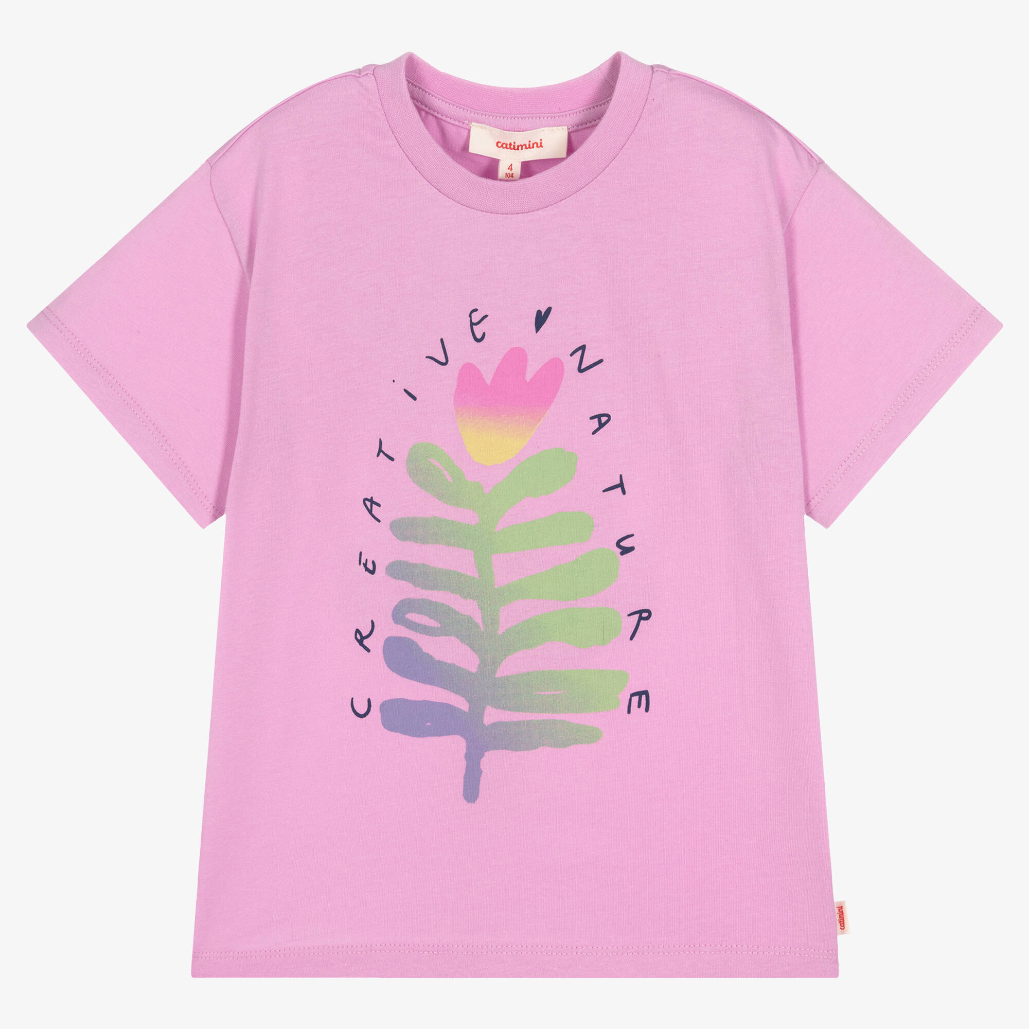 Catimini - Girls Pink Graphic Cotton T-Shirt | Childrensalon Outlet