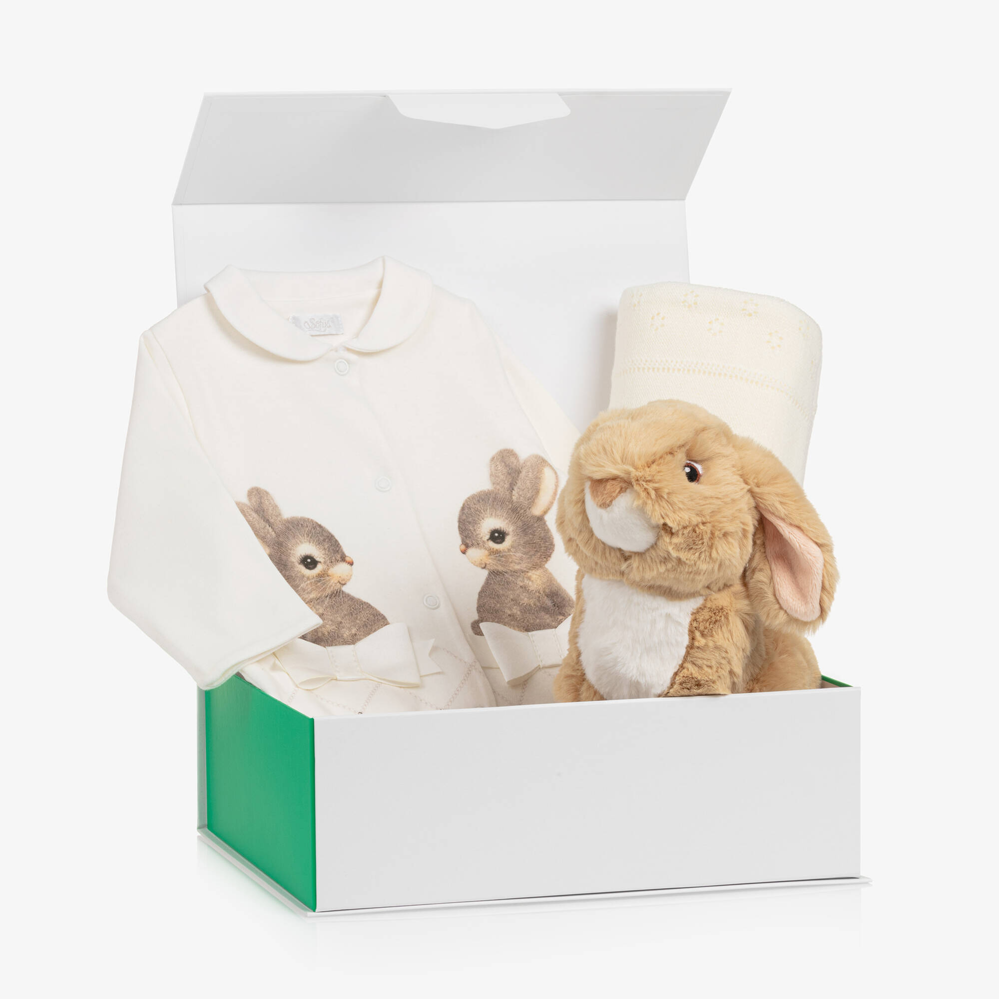 Girls Beige Bunny Gift Set | Childrensalon Outlet