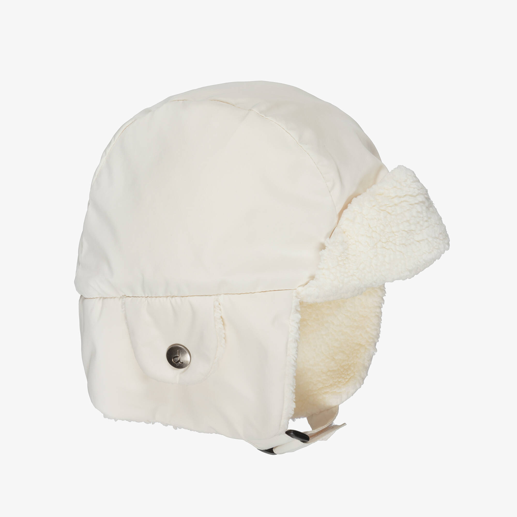 Deux par Deux - Ivory Sherpa Fleece Lined Trapper Hat | Childrensalon ...