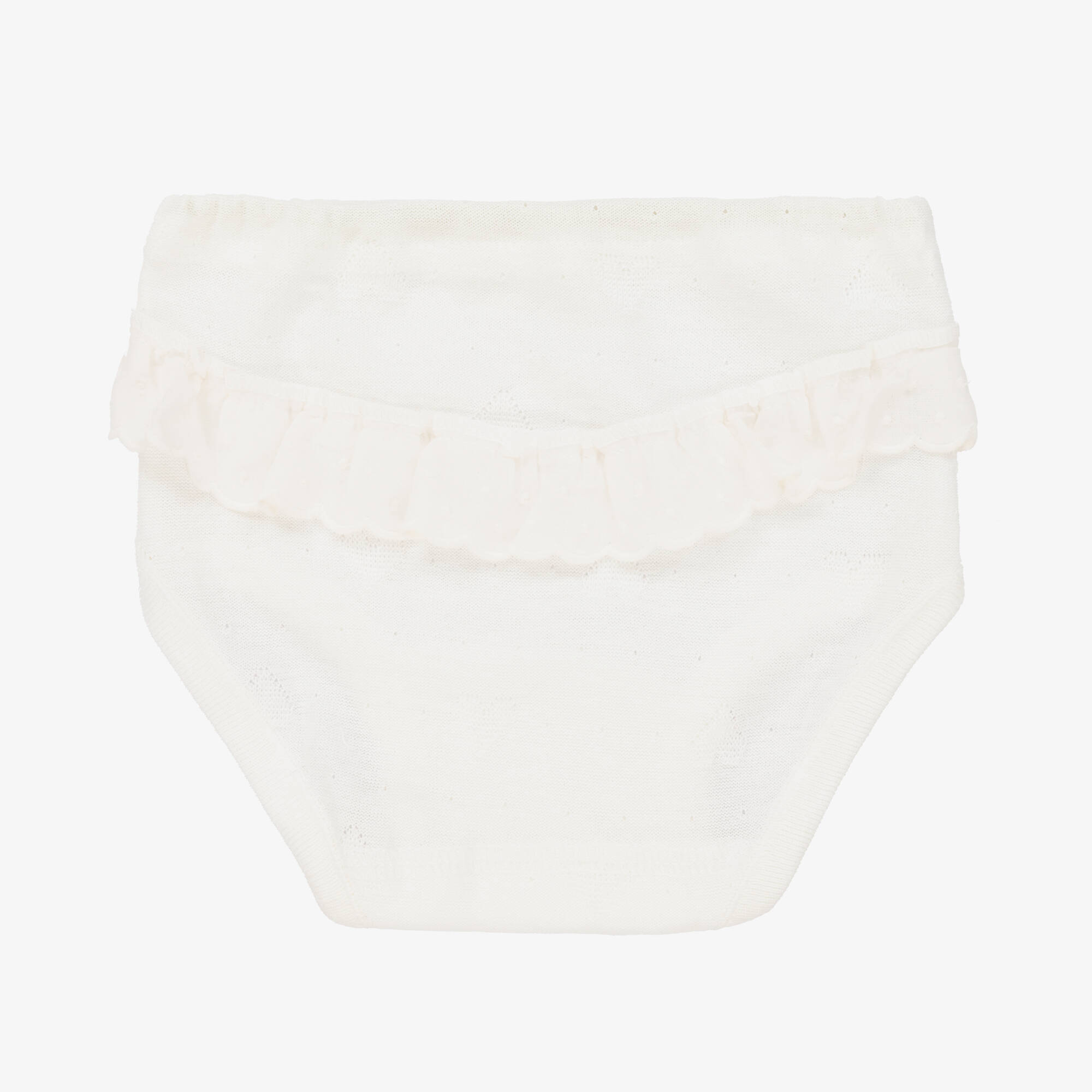 Diacar - Girls Ivory Cotton Knickers | Childrensalon Outlet