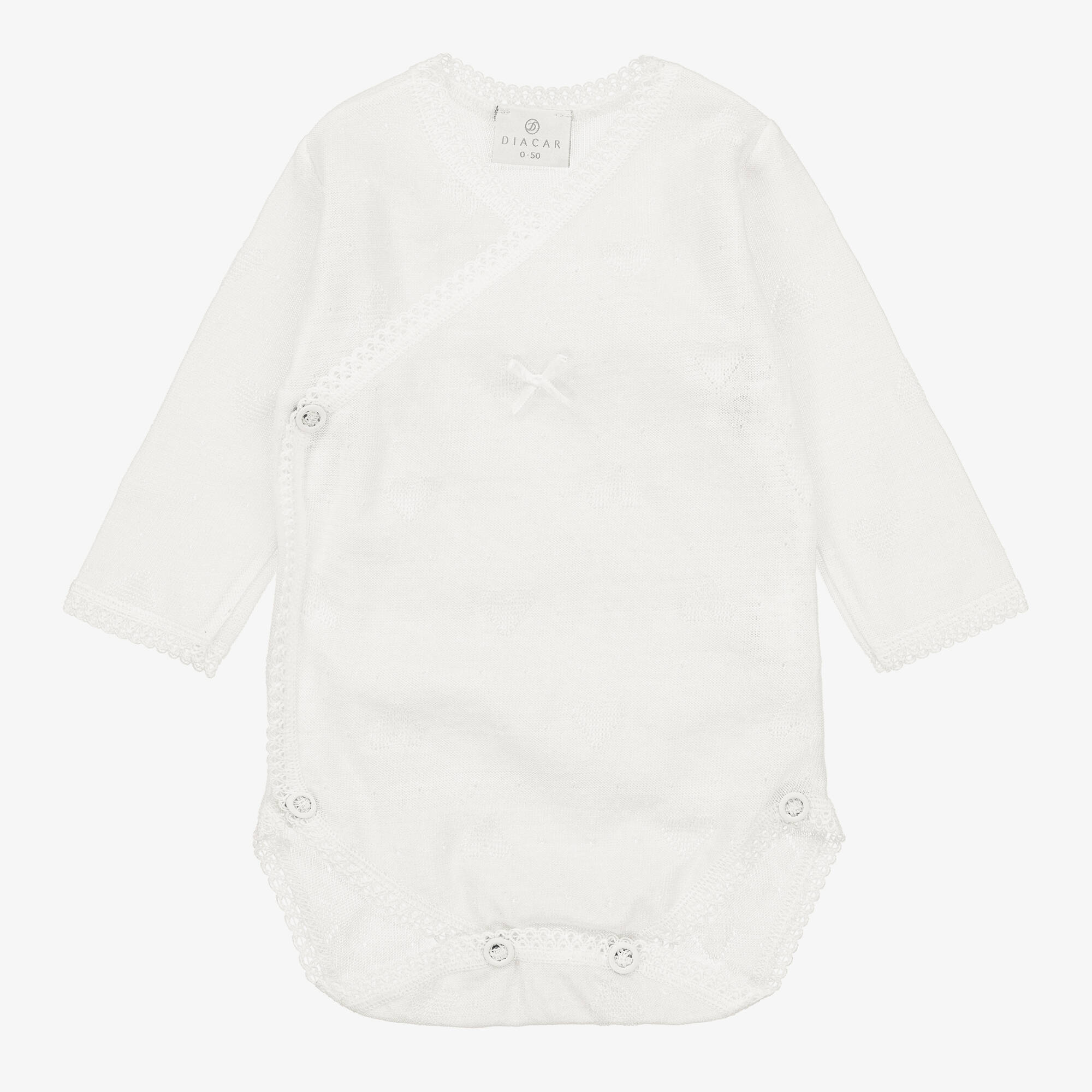 Diacar - Girls' Ivory Heart-Embellished Bodysuit | Childrensalon Outlet
