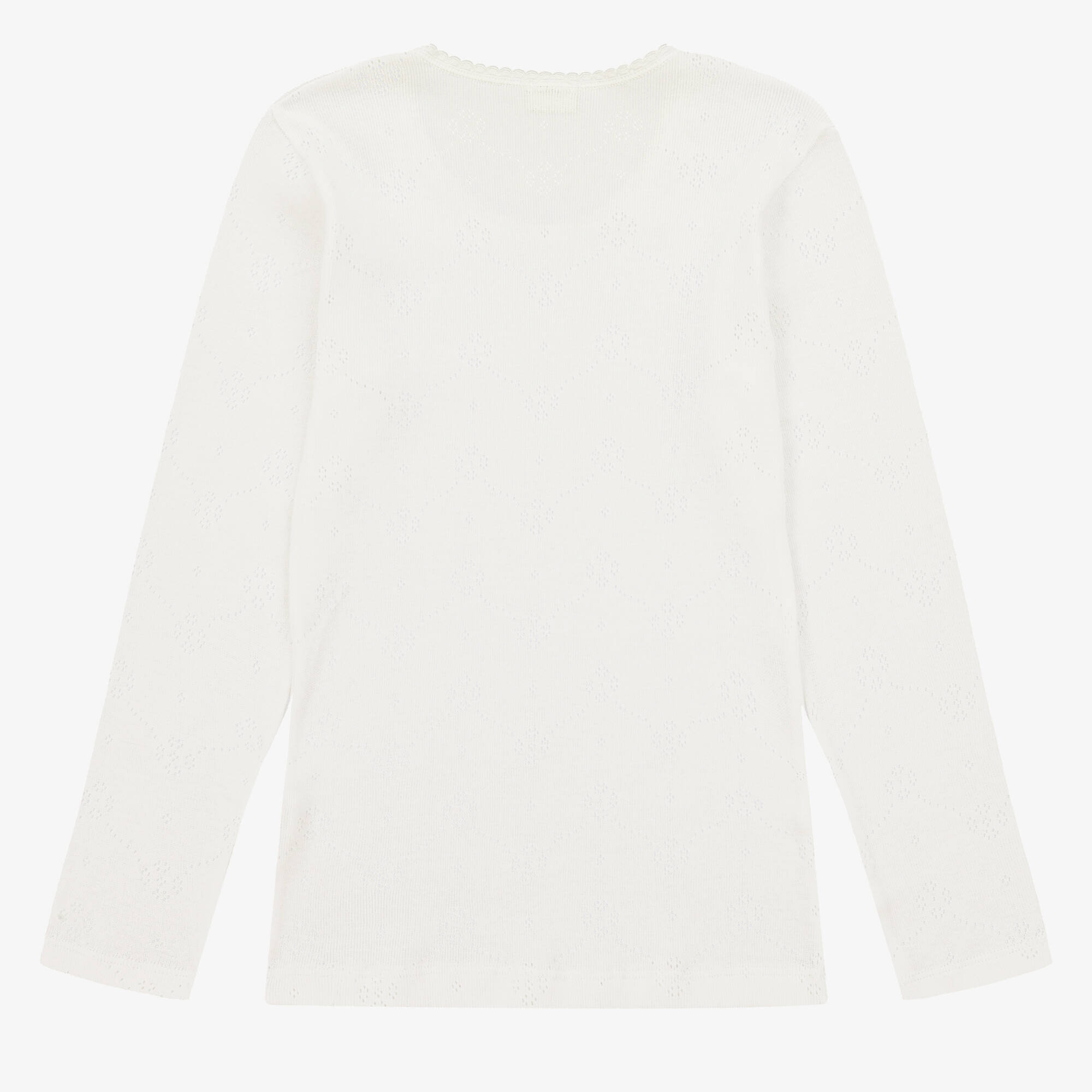 Diacar - Girls Soft White Jersey Top | Childrensalon Outlet