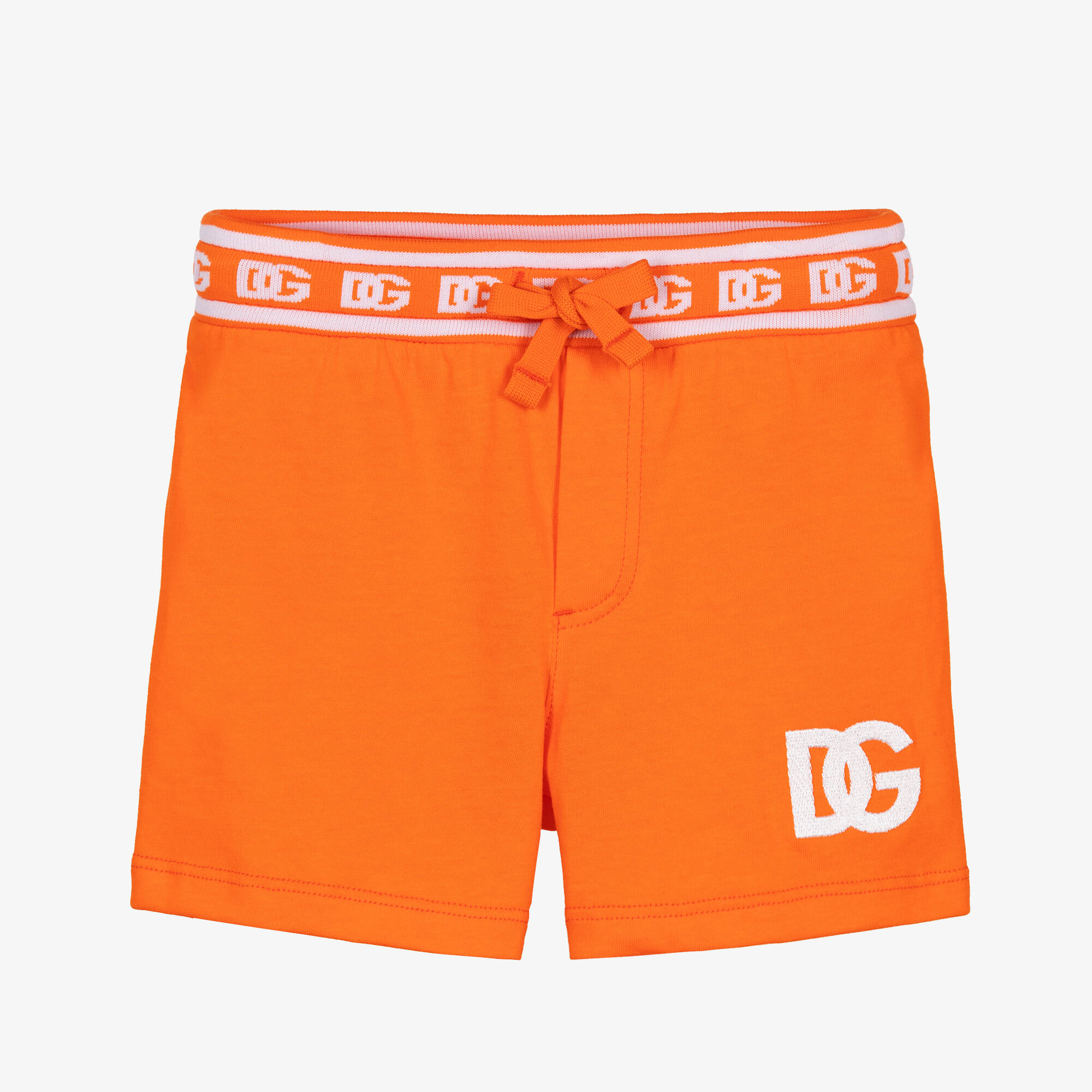 Dolce & Gabbana - Boys Orange Cotton DG Shorts | Childrensalon Outlet