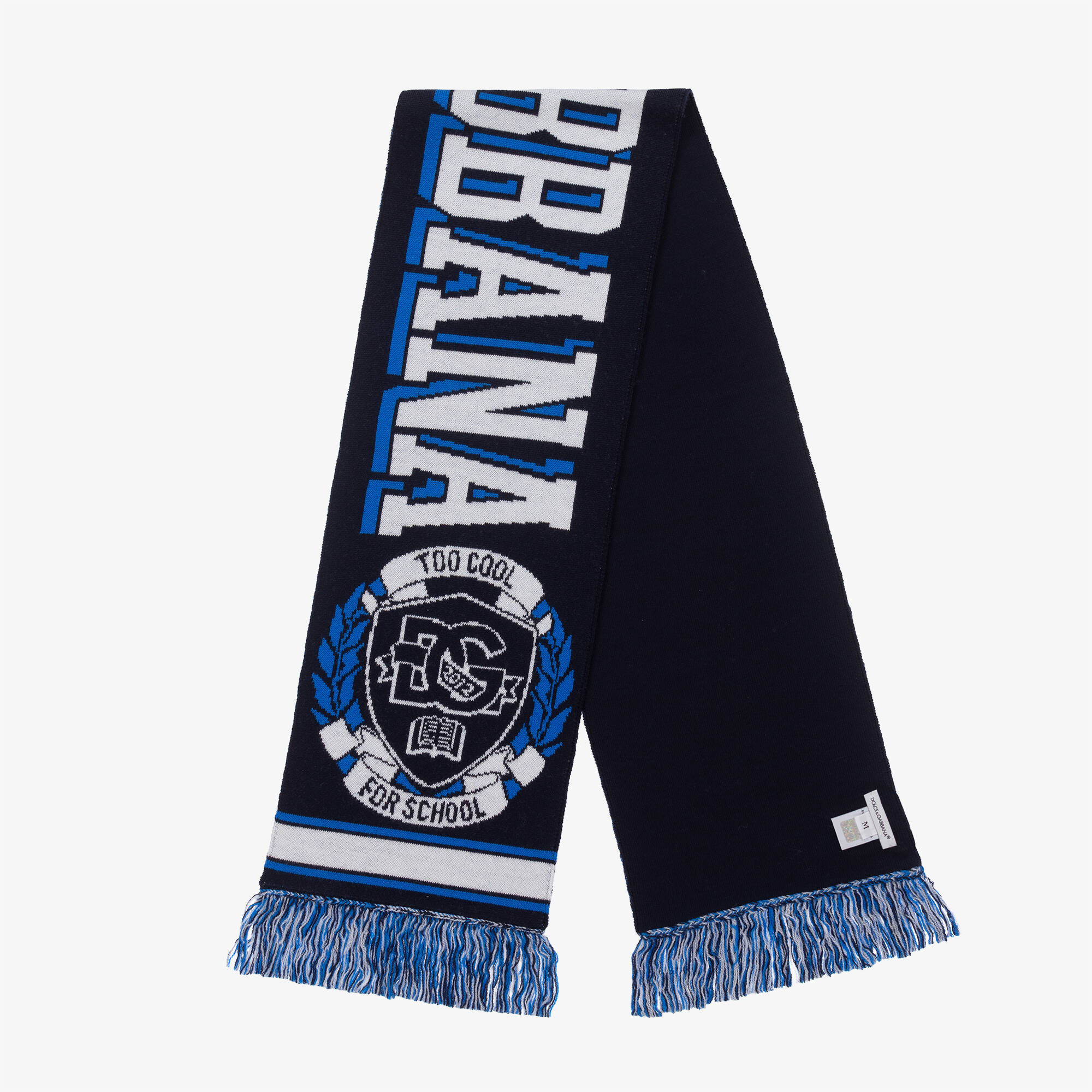 Dolce & Gabbana - Boys Wool Knit Navy Scarf | Childrensalon Outlet