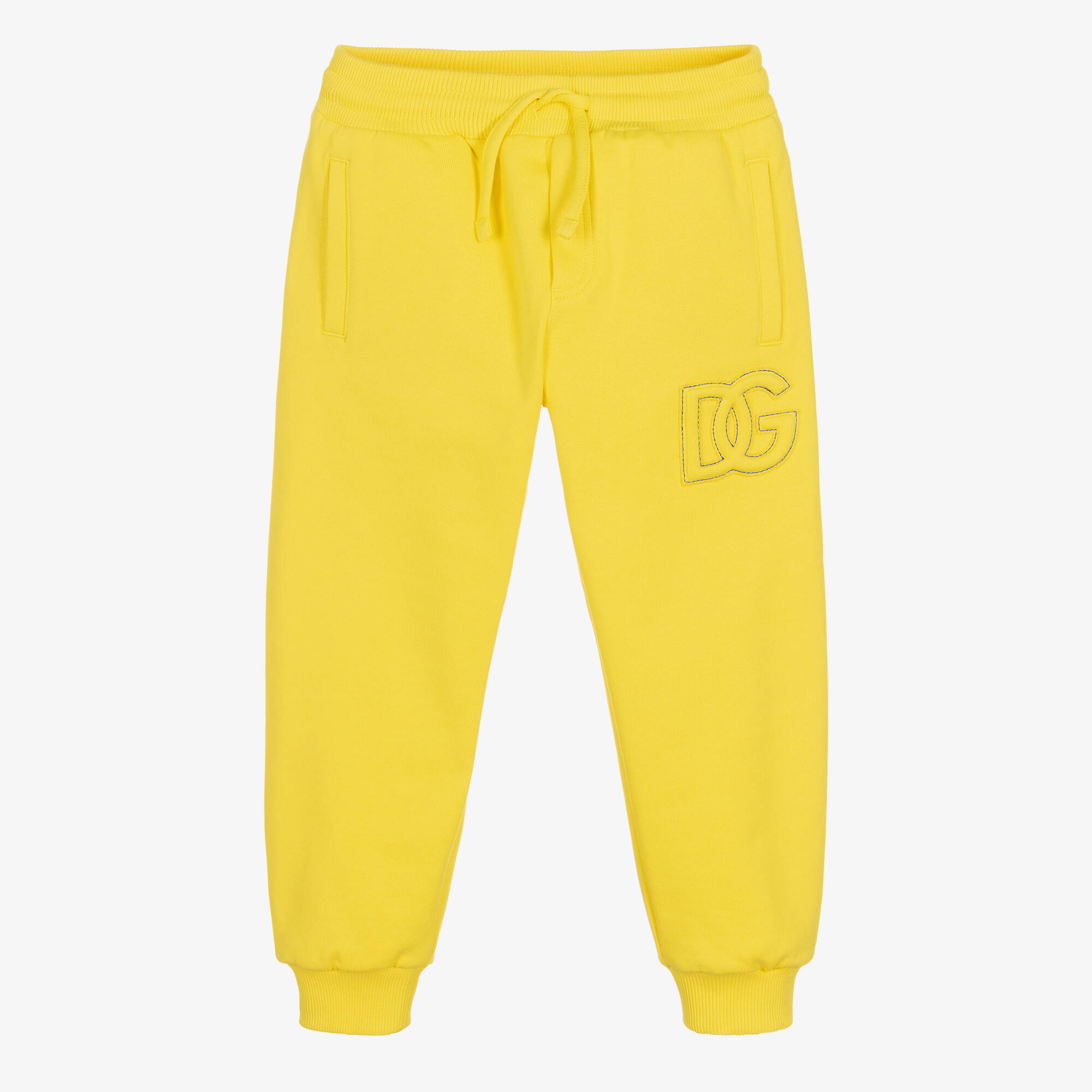 Dolce & Gabbana - Boys Yellow Crossover DG Logo Joggers | Childrensalon ...