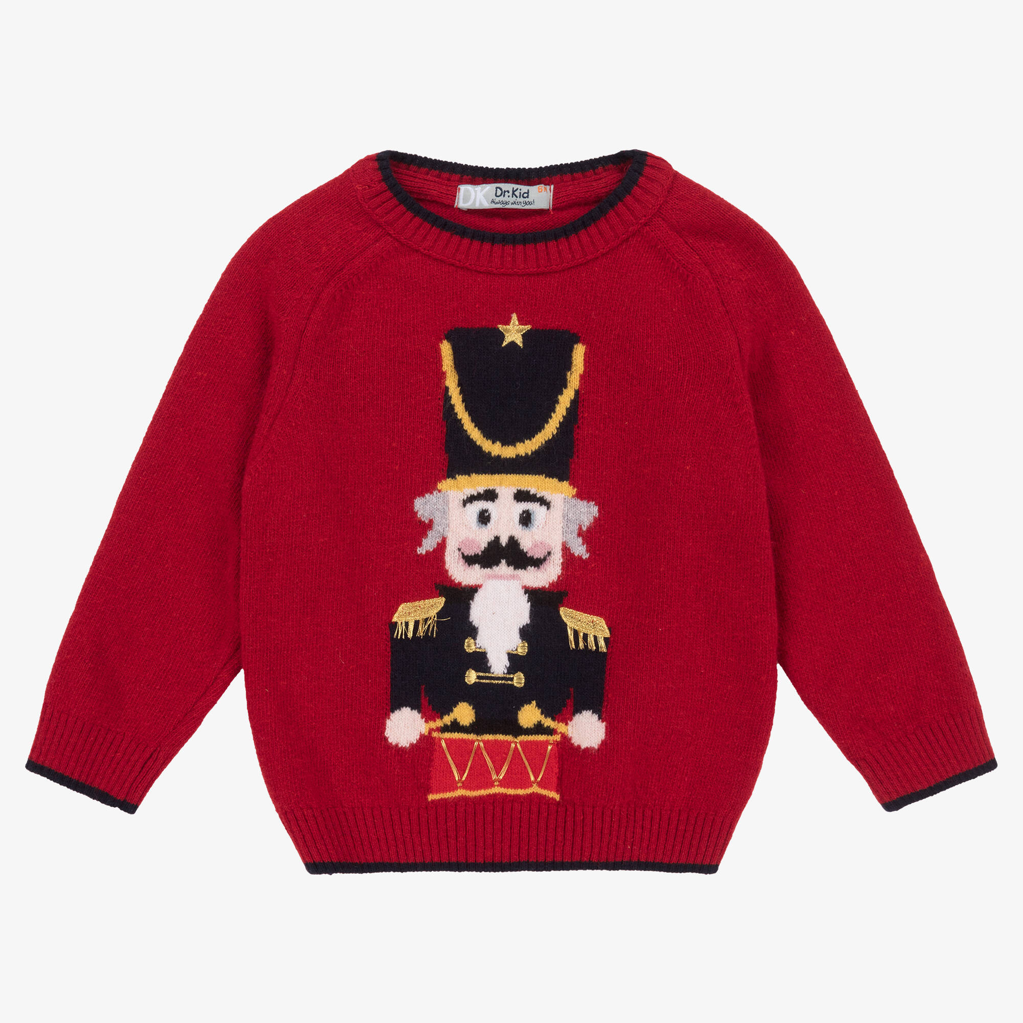 Dr. Kid - Boys Red Knitted Toy Soldier Sweater | Childrensalon Outlet