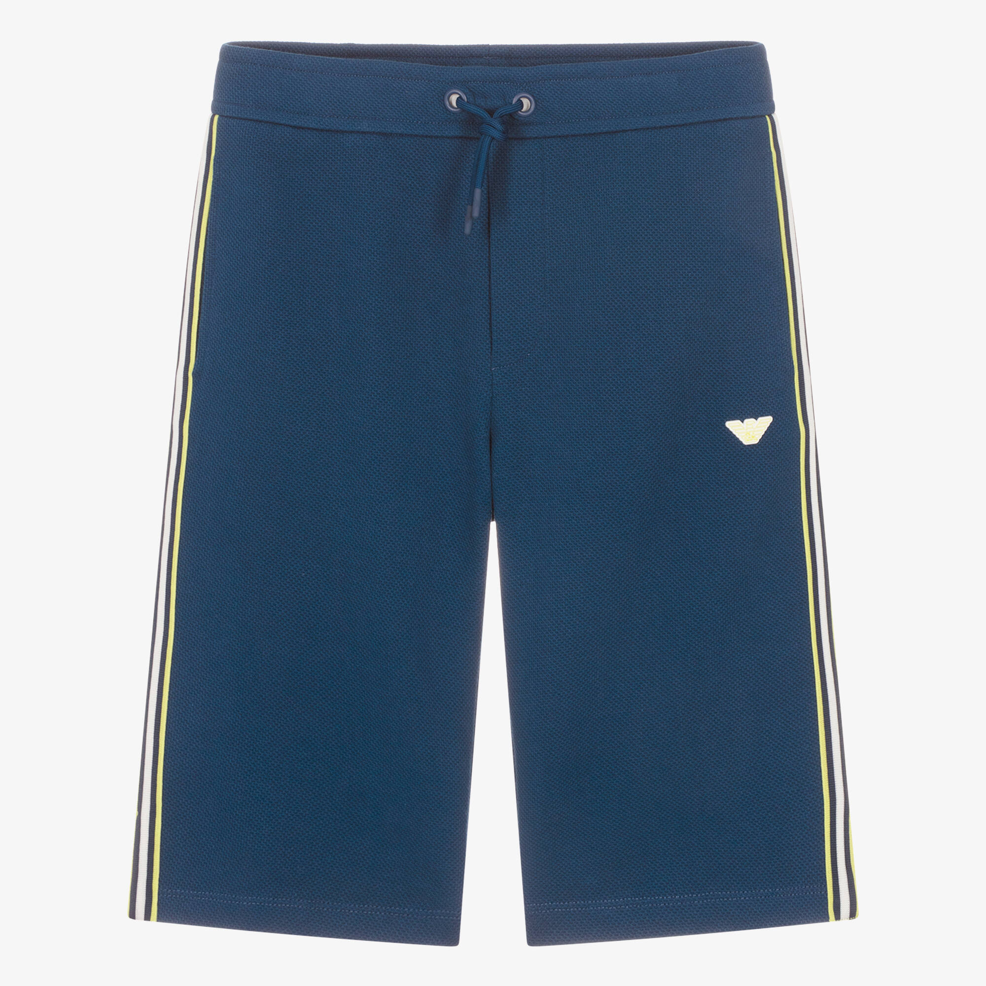 Emporio Armani - Teen Boys Blue EA Crew Cotton Shorts | Childrensalon ...
