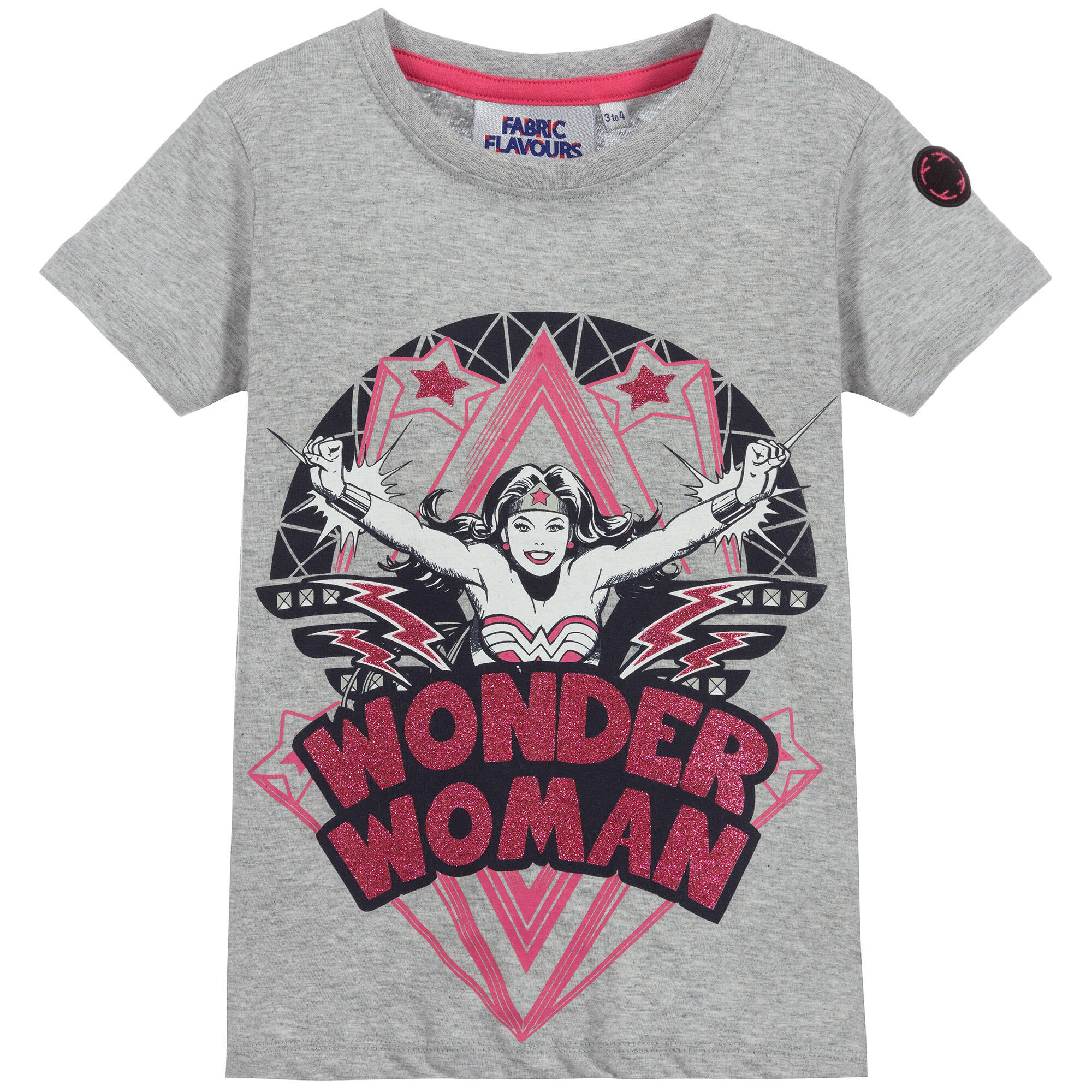 Fabric Flavours - Grey Wonder Woman T-Shirt | Childrensalon Outlet