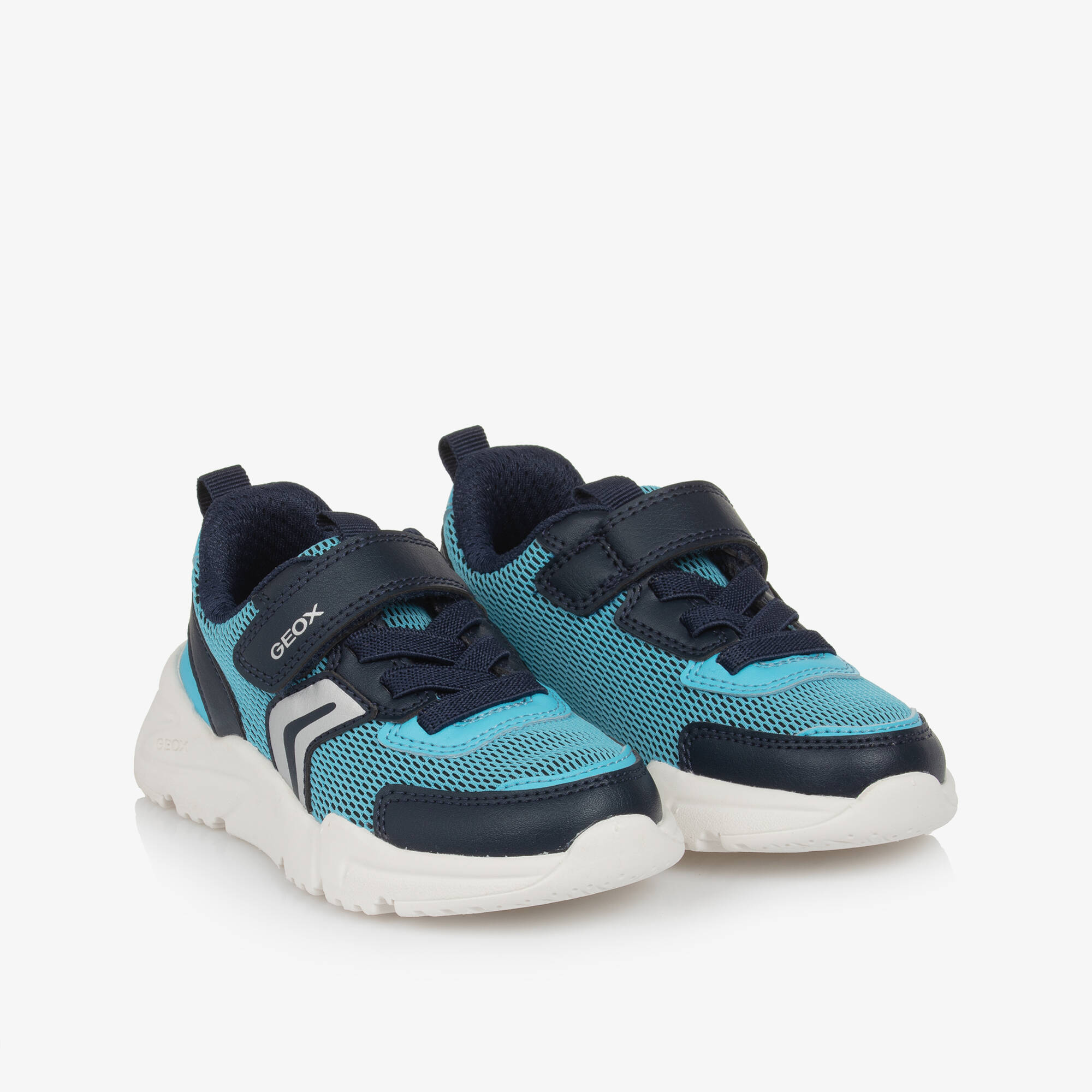 Geox - Boys Breathable Blue Mesh Sneakers | Childrensalon Outlet