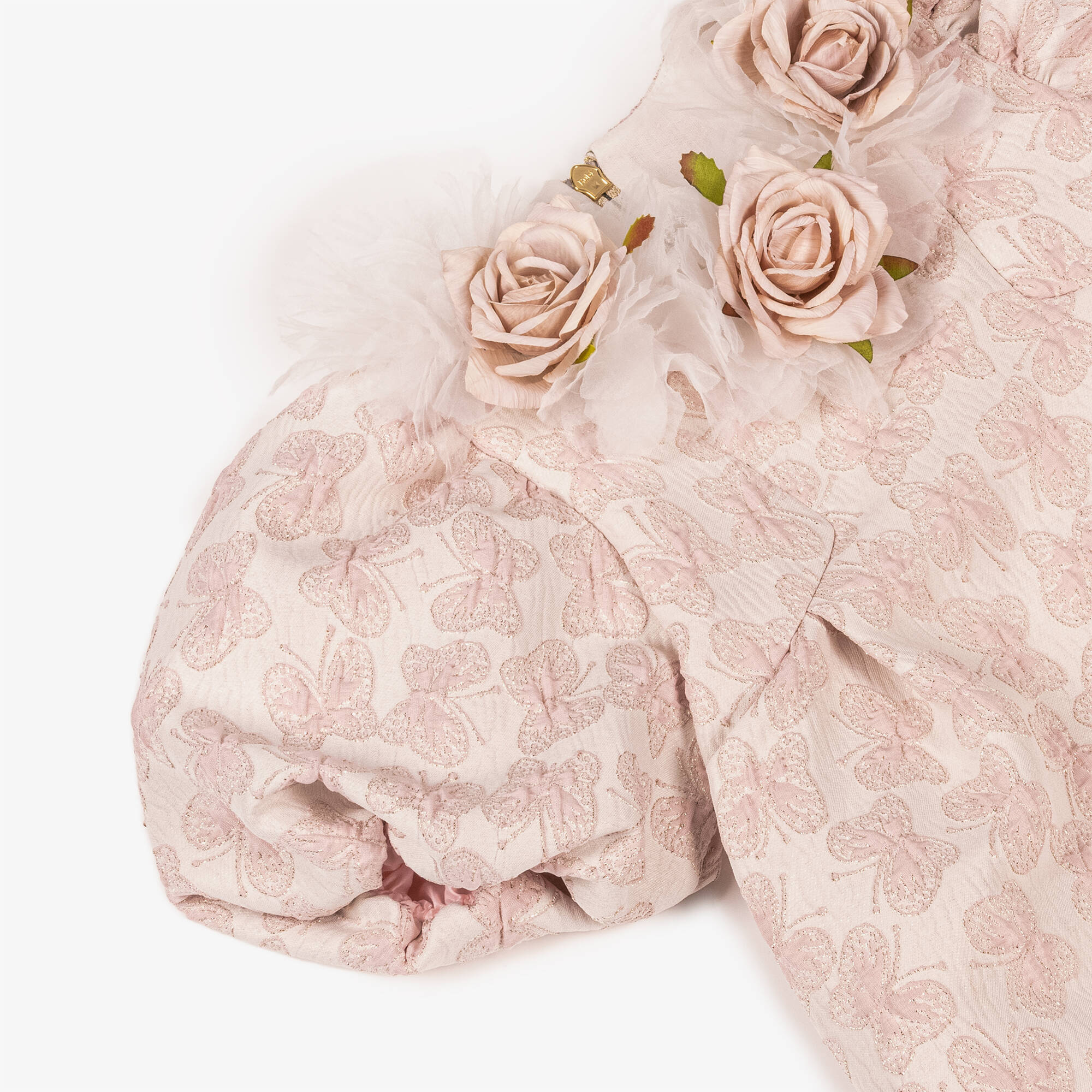 Graci - Girls Rose Jacquard Party Dress | Childrensalon Outlet
