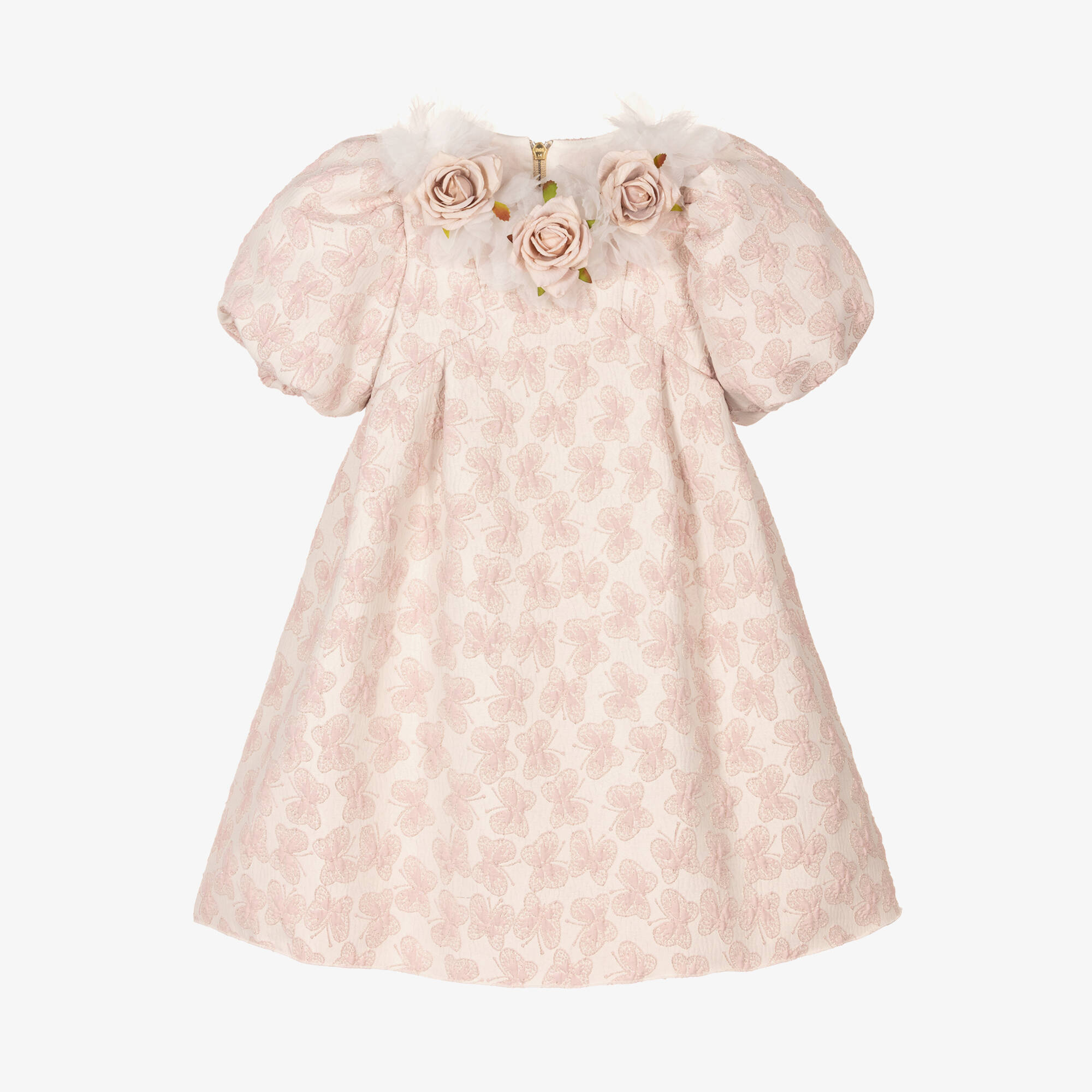 Graci - Girls Rose Jacquard Party Dress | Childrensalon Outlet