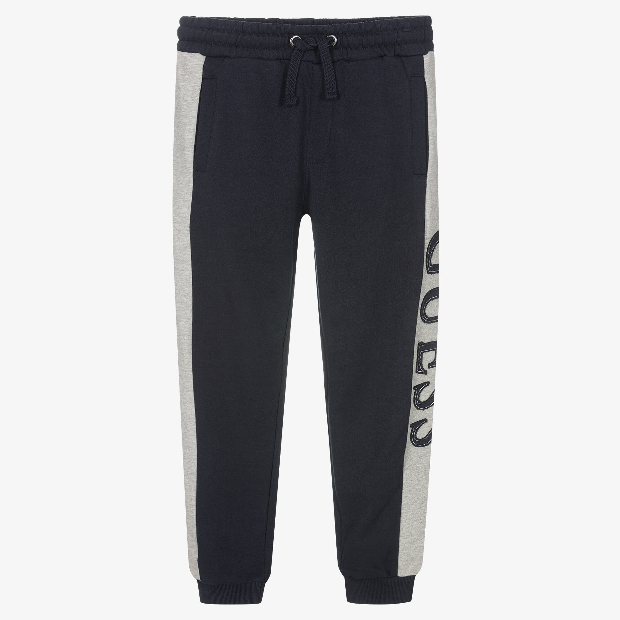 Guess - Boys Blue & Grey Logo Joggers | Childrensalon Outlet