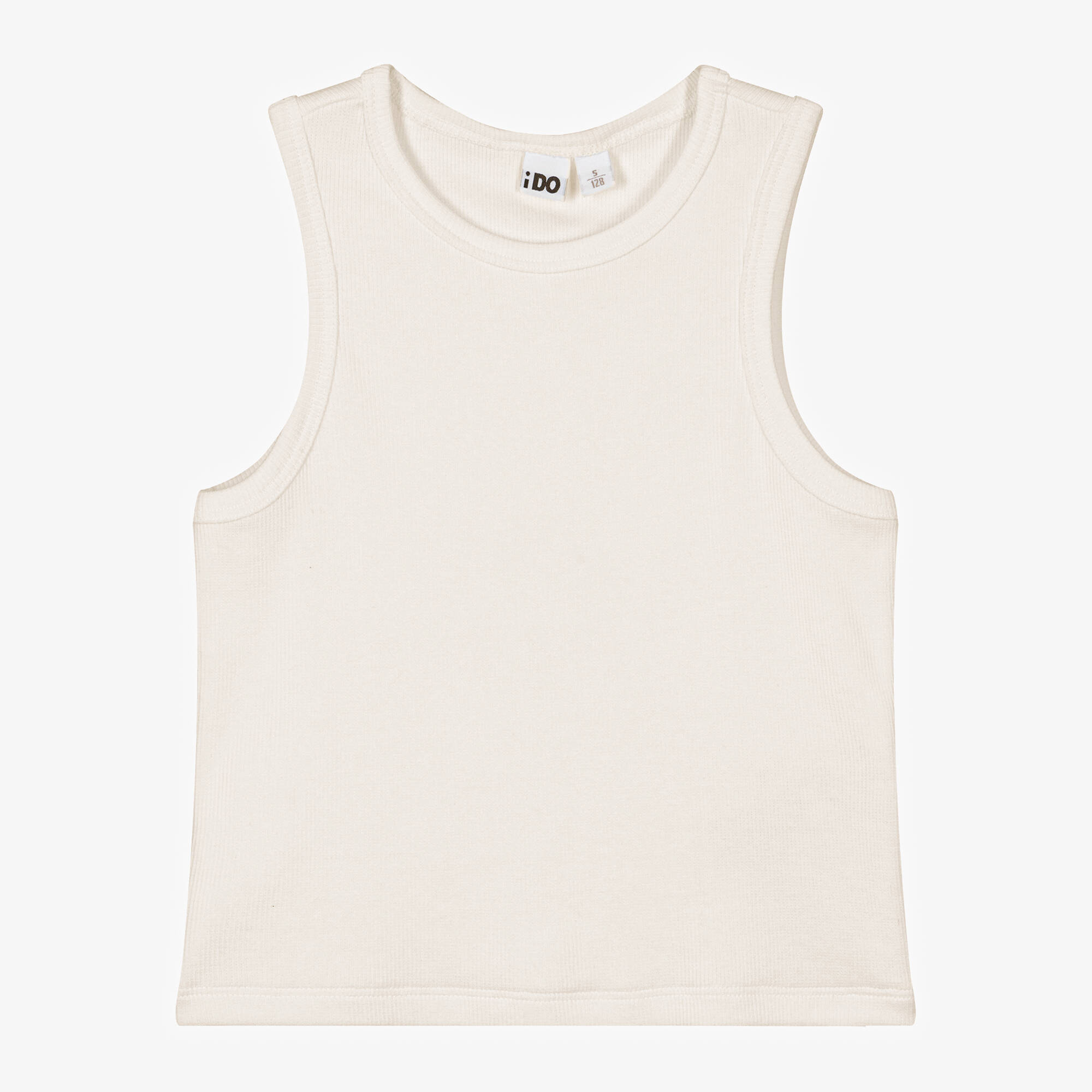 iDO Junior - Girls Creamy Ribbed Cotton Tank | Childrensalon Outlet