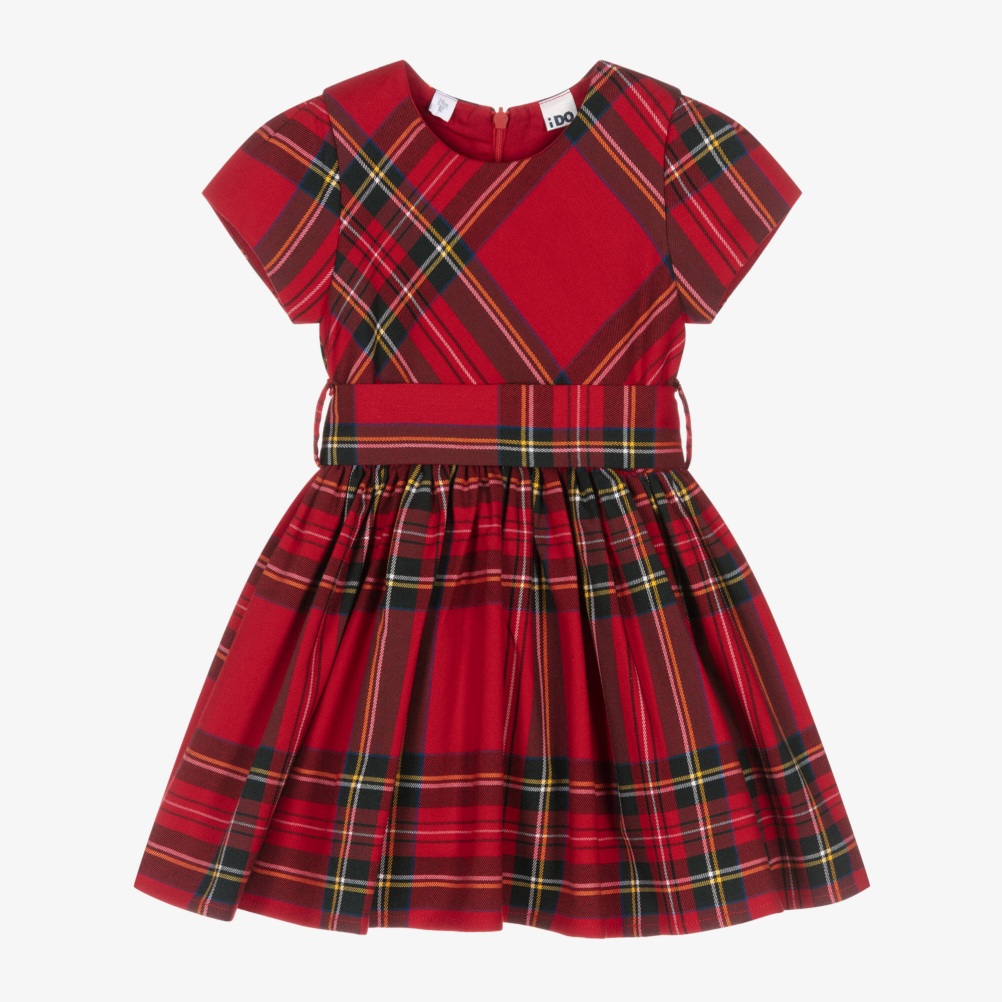 iDO Baby - Girls Tartan Check Cotton Dress | Childrensalon Outlet