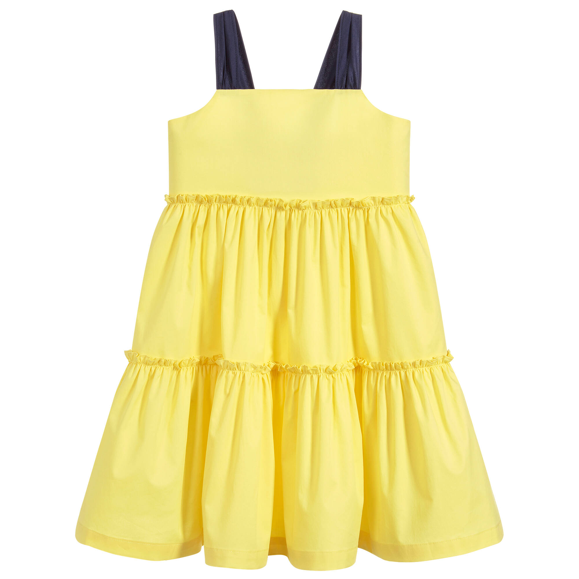Il Gufo - Girls Yellow Cotton Dress | Childrensalon Outlet