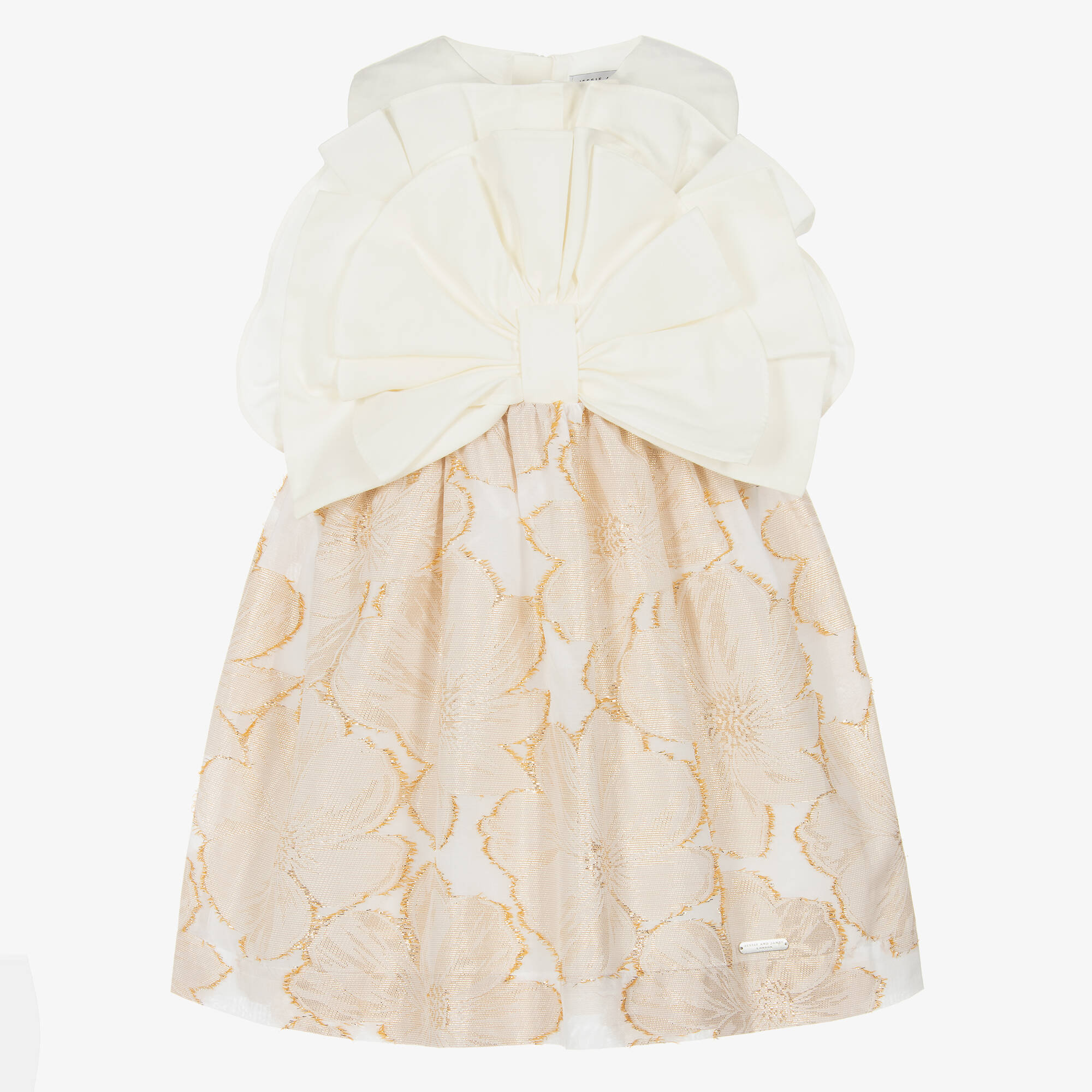 Jessie and James London - Girls Elegant Gold Floral Gown ...