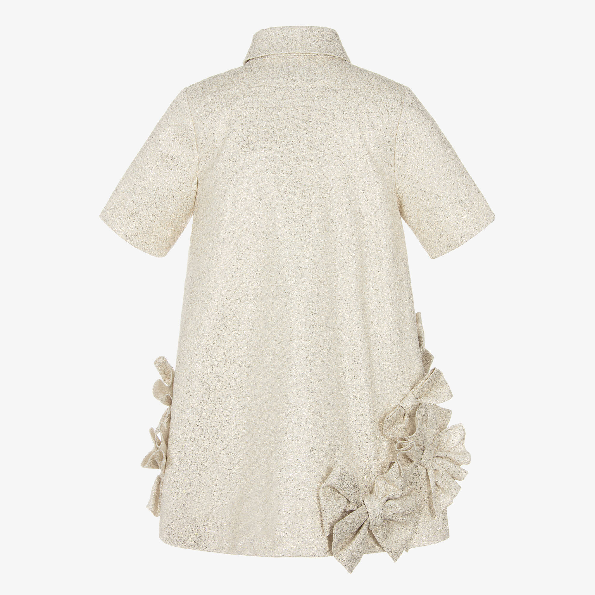 Jessie and James London - Golden Bow Accent Dress for Girls ...