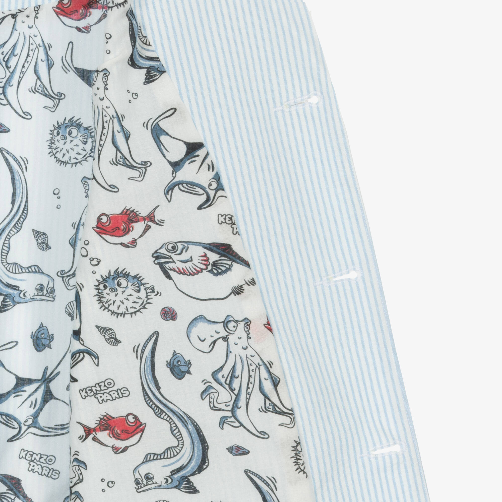 KENZO KIDS - Boys Blue & White Striped Cotton Blazer | Childrensalon Outlet