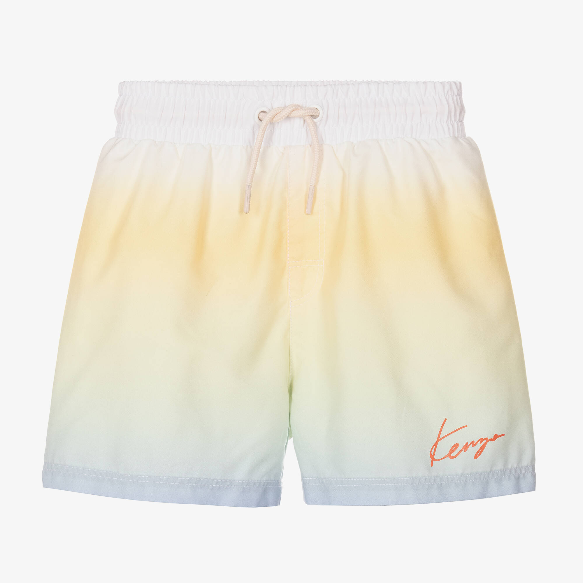 KENZO KIDS - Boys Yellow & Blue Gradient Swim Shorts | Childrensalon Outlet