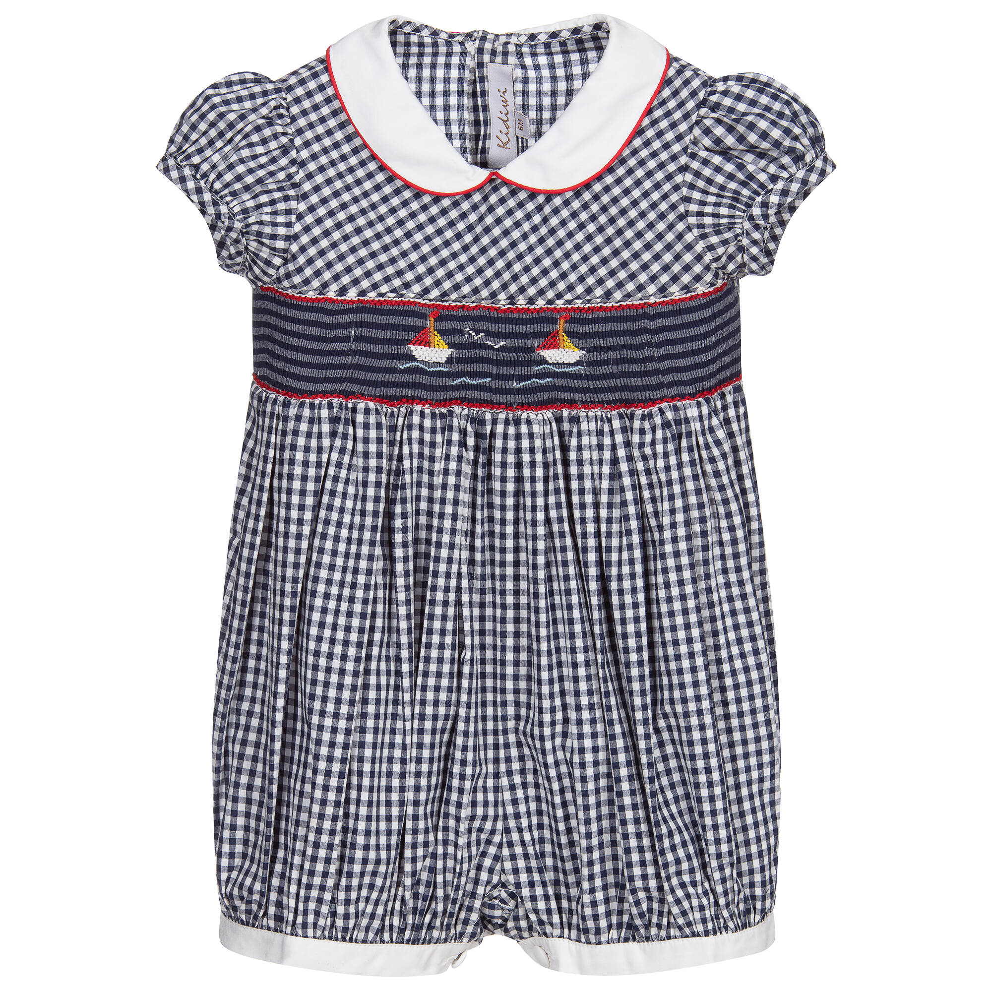 Kidiwi - Blue & White Check Shortie | Childrensalon Outlet