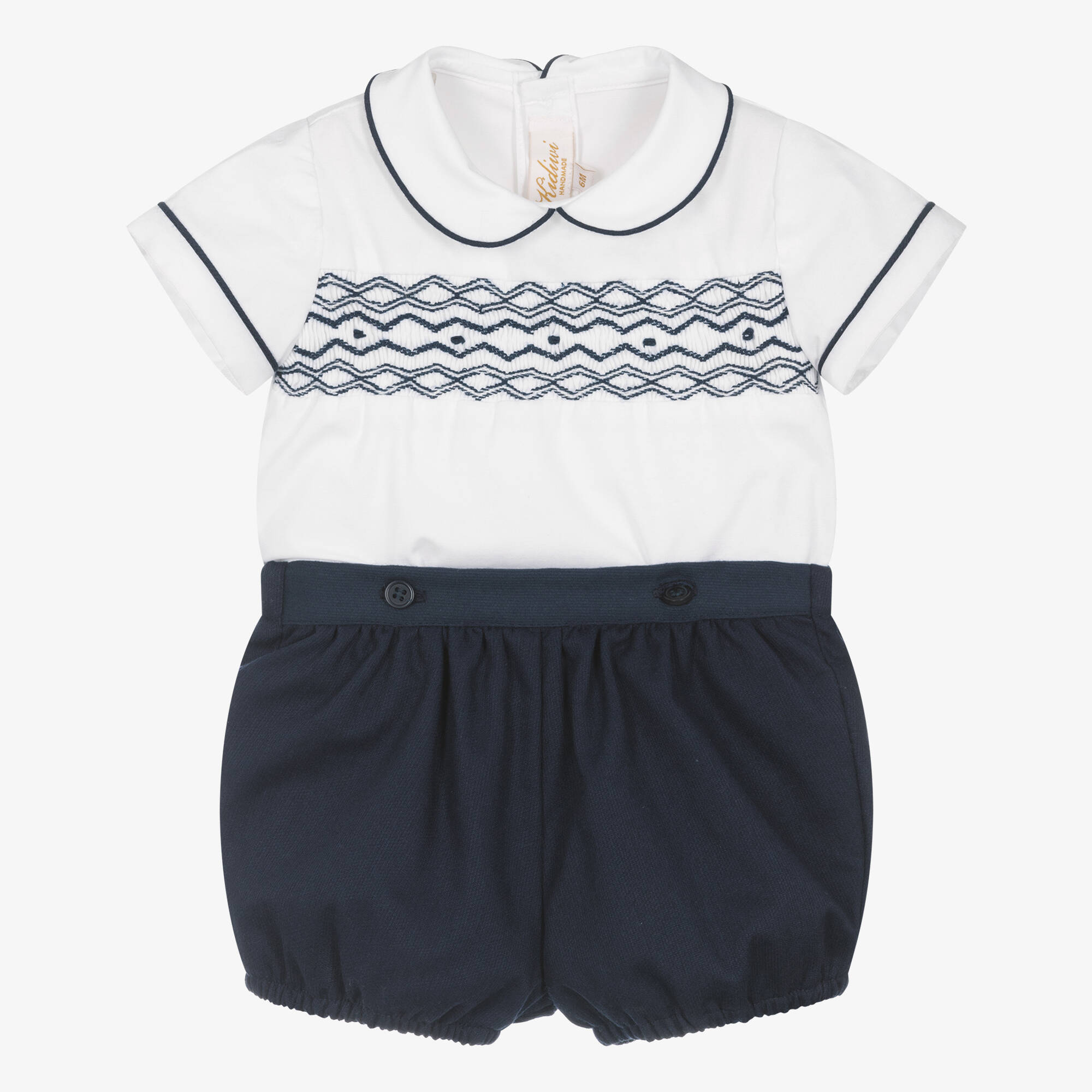 Kidiwi - Boys Classic Blue & White Ensemble | Childrensalon Outlet