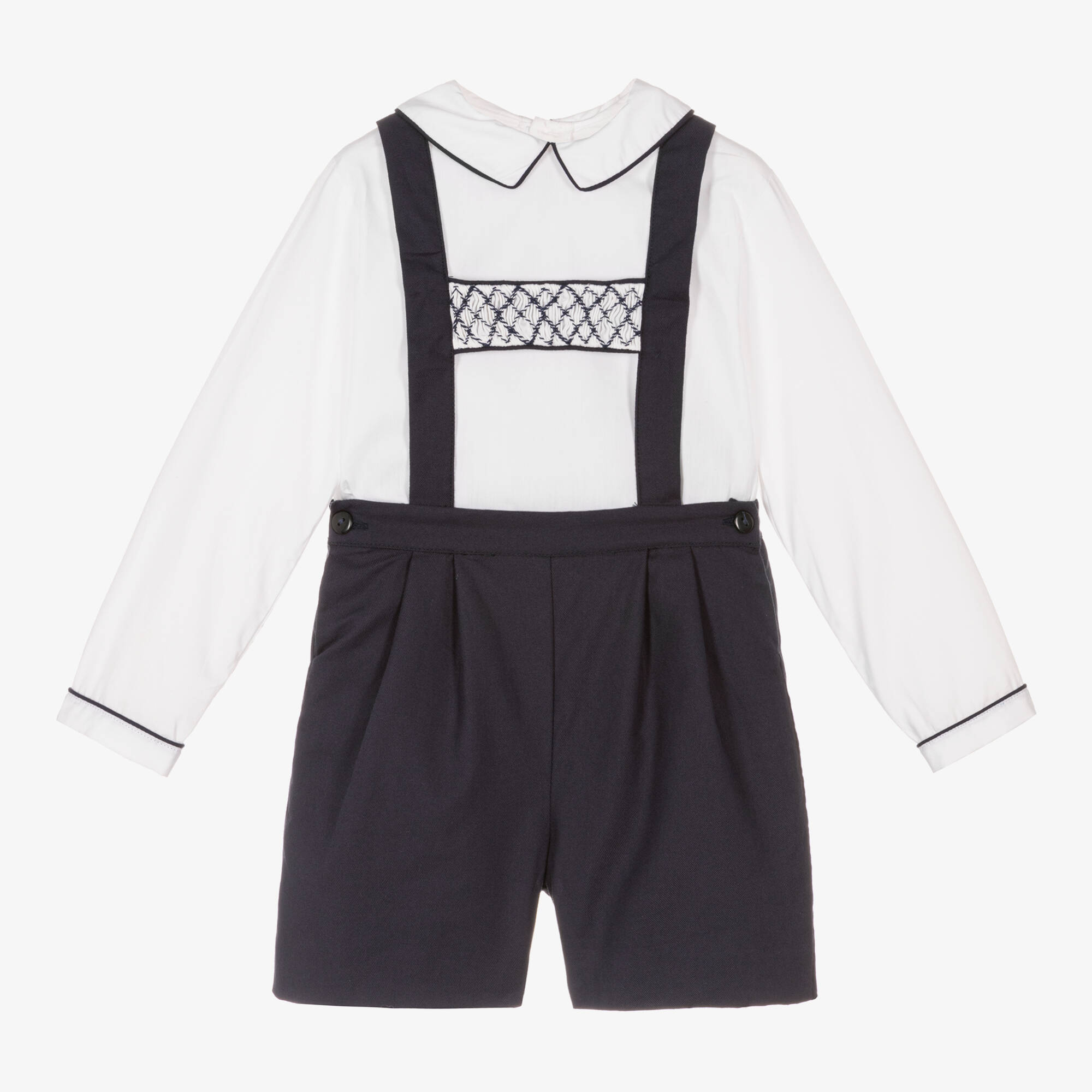 Kidiwi - Junior Boys Navy Cotton Shorts Ensemble | Childrensalon Outlet
