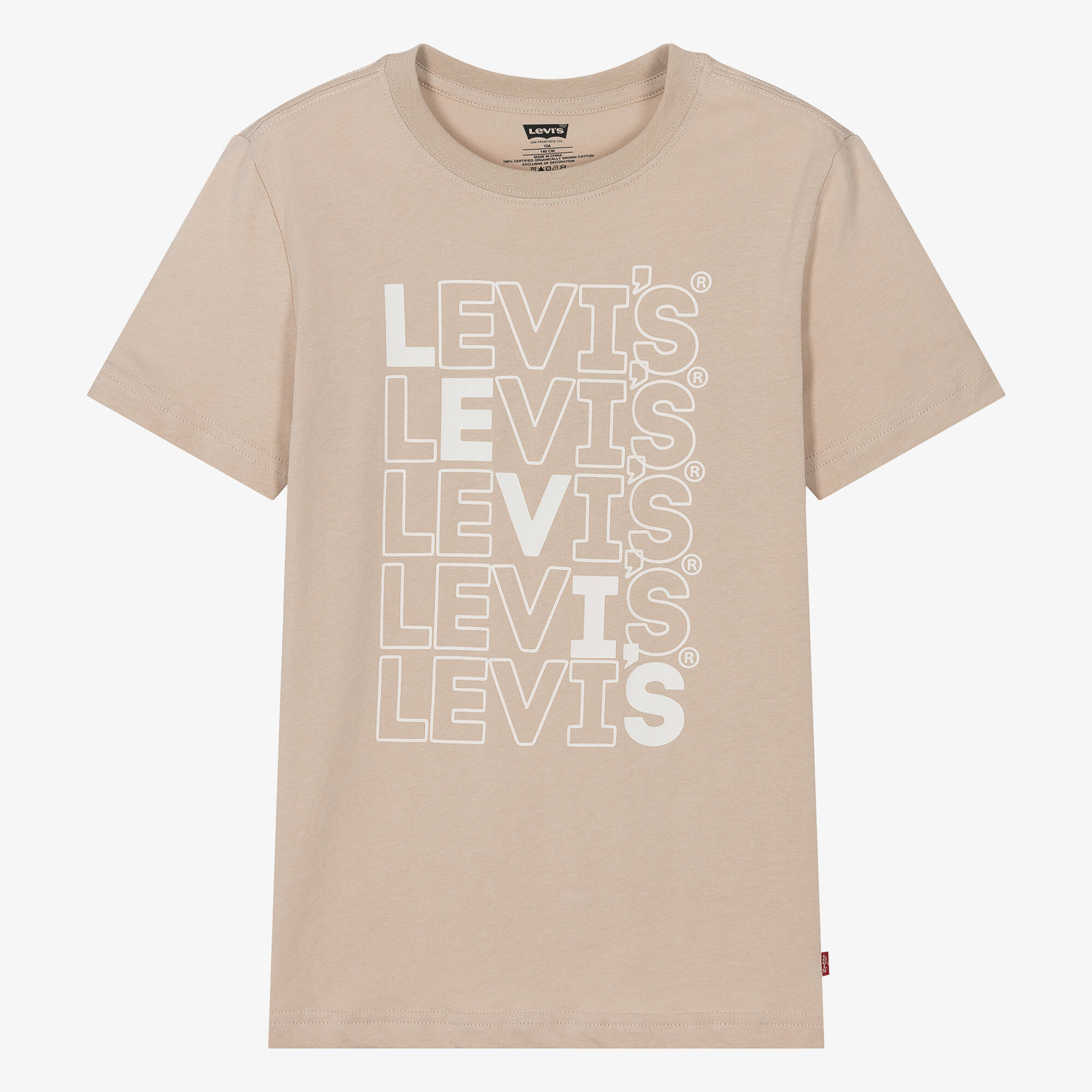 Levi's - Teen Boys Beige Organic Cotton T-Shirt | Childrensalon Outlet